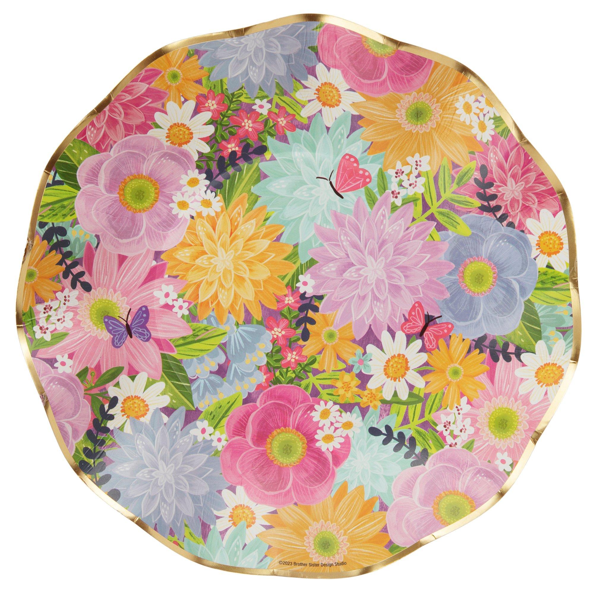 Ruffled Floral Paper Plates - Large | Hobby Lobby | 2462349