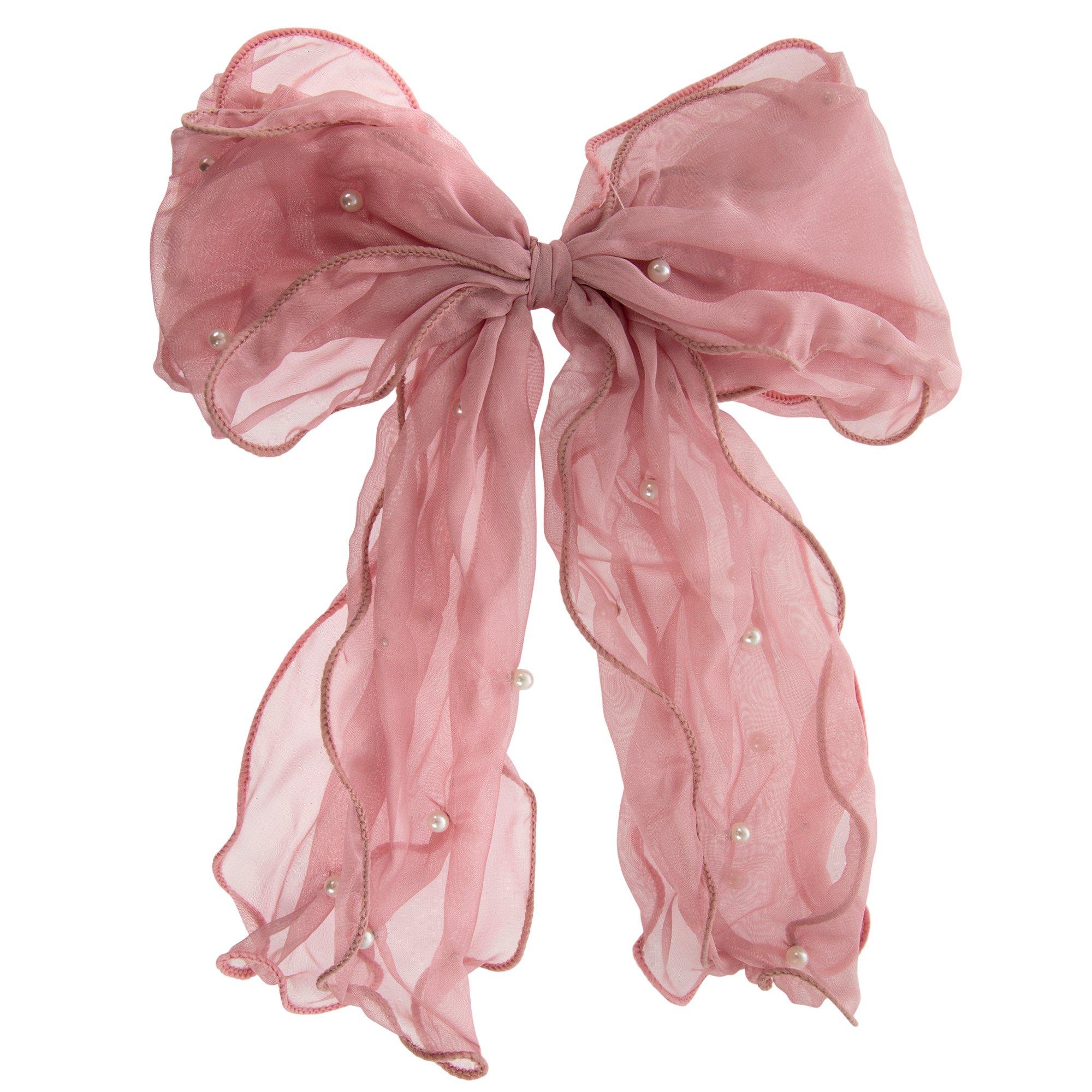 Sheer Hair Bow With Plastic Pearls Clip | Hobby Lobby | 2462943