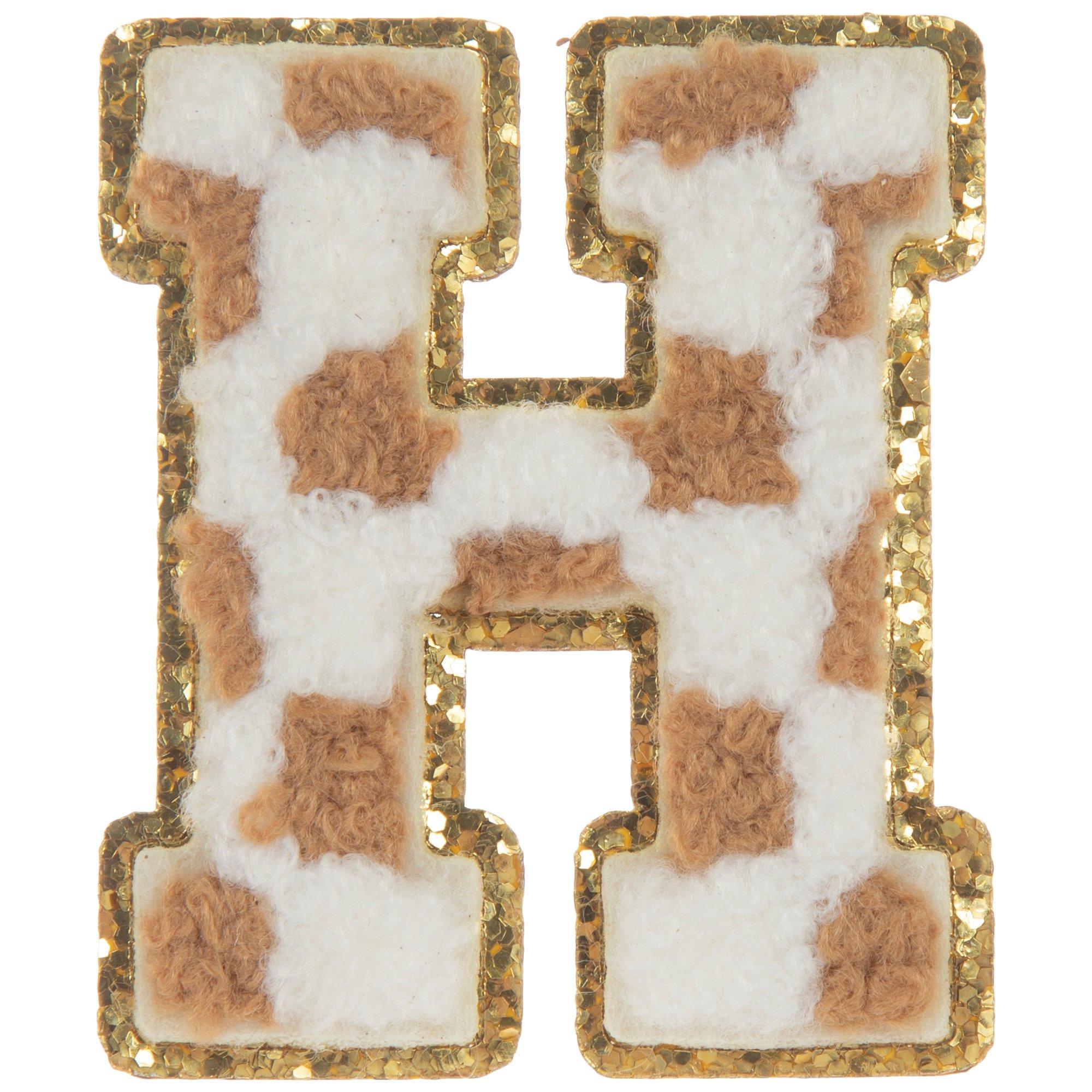Brown Checkered Letter Patch Sticker | Hobby Lobby | 2463867