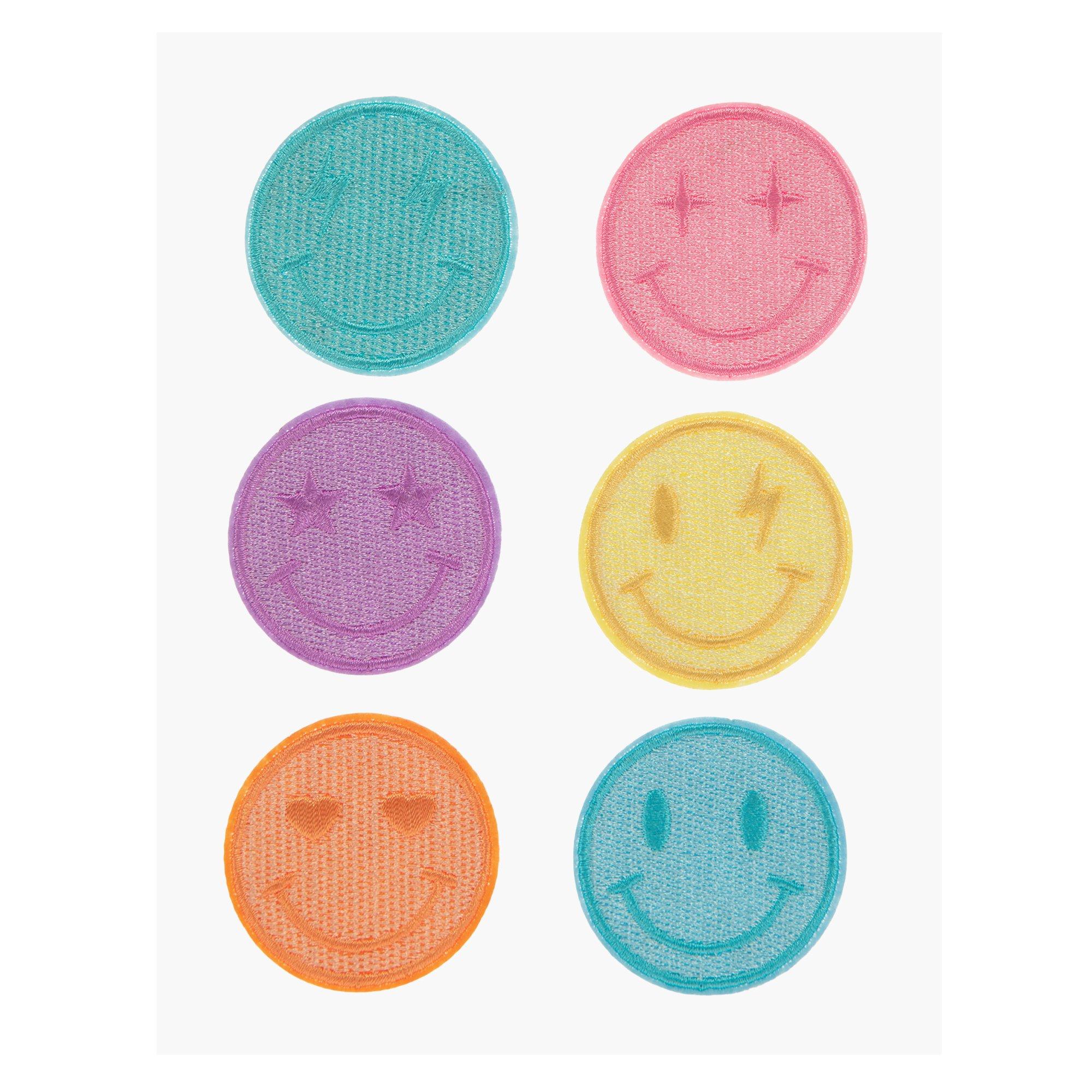 Pastel Smiley Face Sticker Patches | Hobby Lobby | 2467439