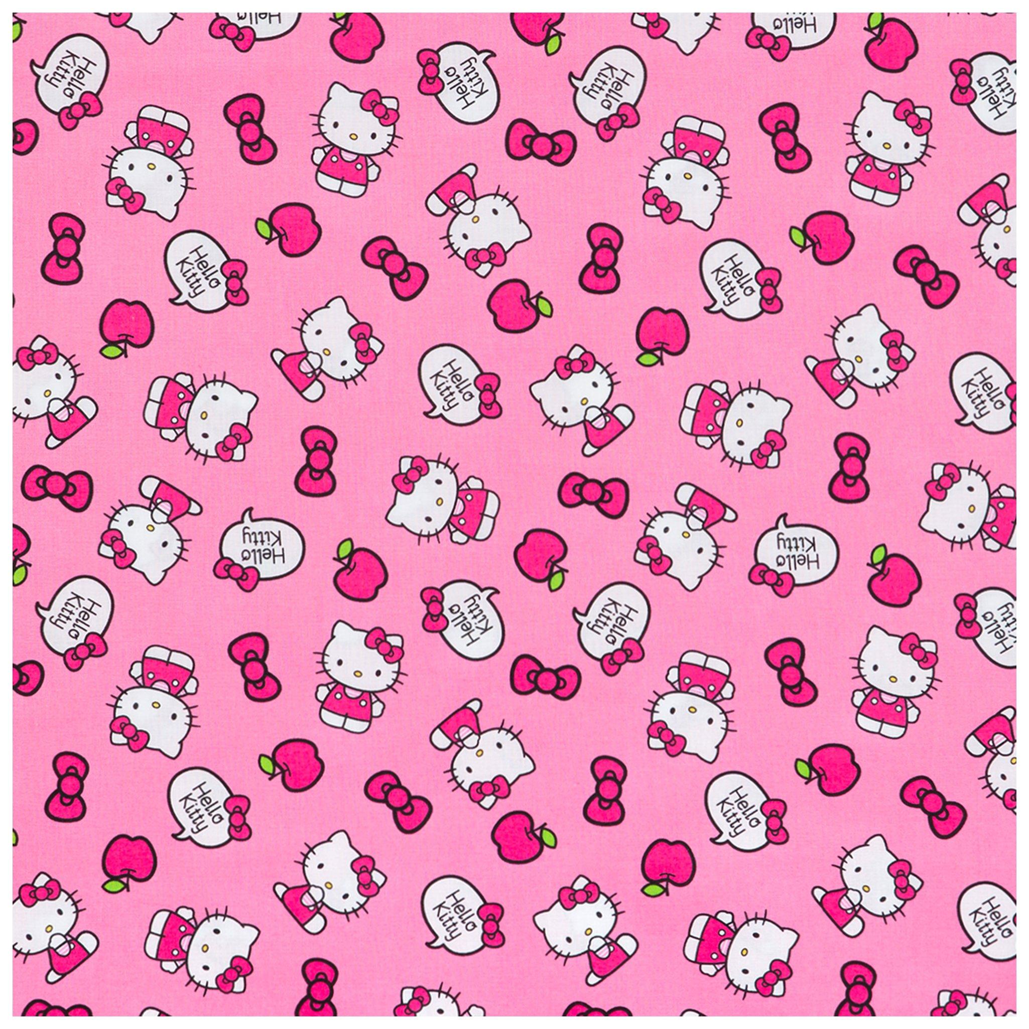 Hello Kitty Apples & Bows Cotton Calico Fabric | Hobby Lobby | 2469377