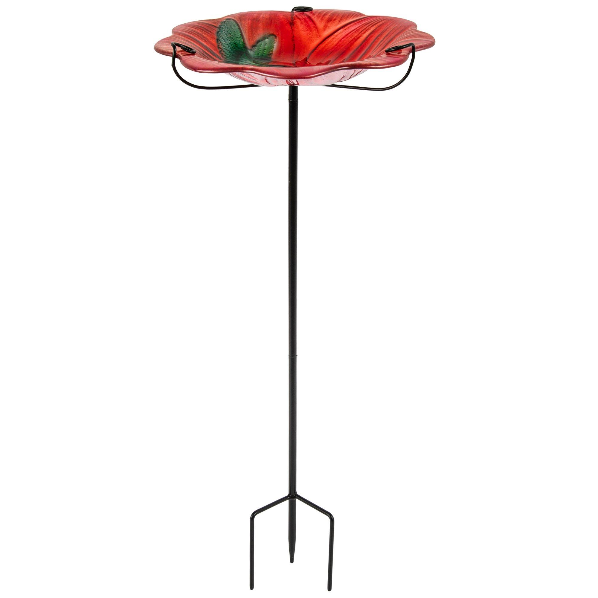 Red Flower Hummingbird Feeder Garden Stake | Hobby Lobby | 2472074