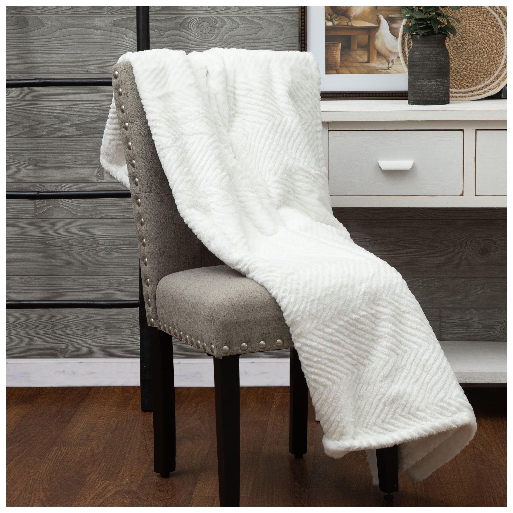 White Rabbit Faux Fur Throw Blanket | Hobby Lobby | 2474989