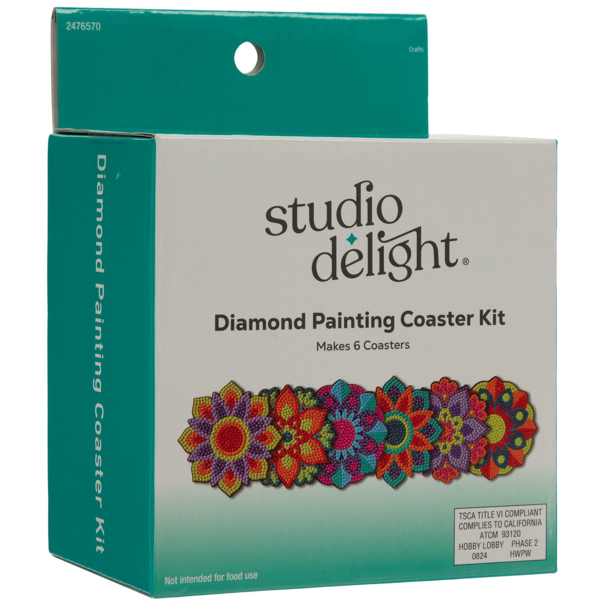 Bright Flower Coasters Diamond Painting Kit | Hobby Lobby | 2476570