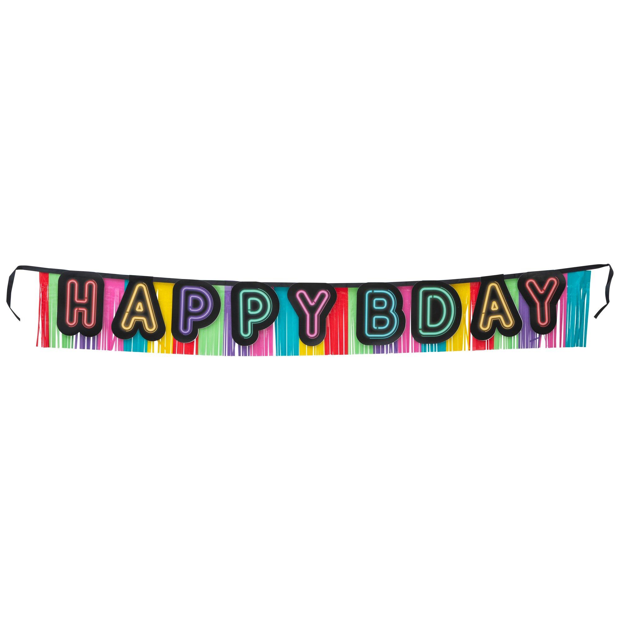 Neon Glow Happy Birthday Banner | Hobby Lobby | 2483402