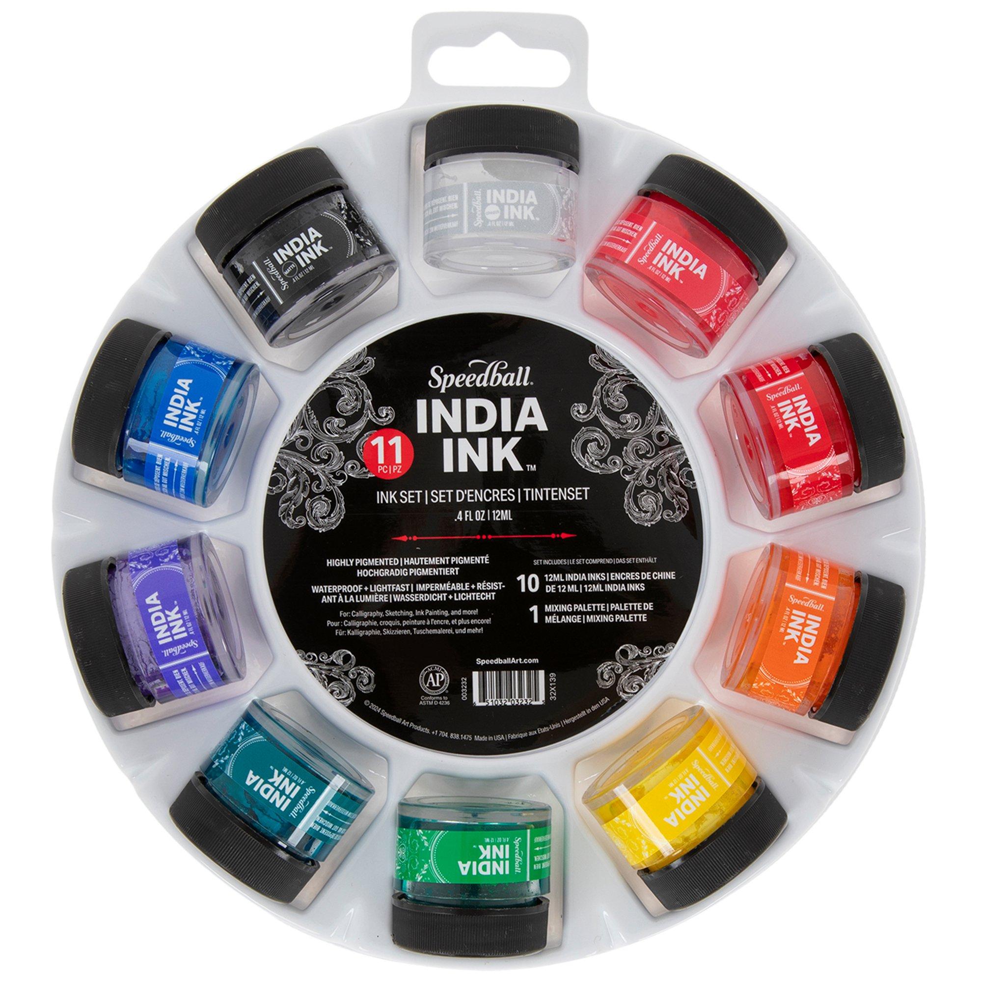 Speedball India Ink - 11 Piece Set | Hobby Lobby | 2484632