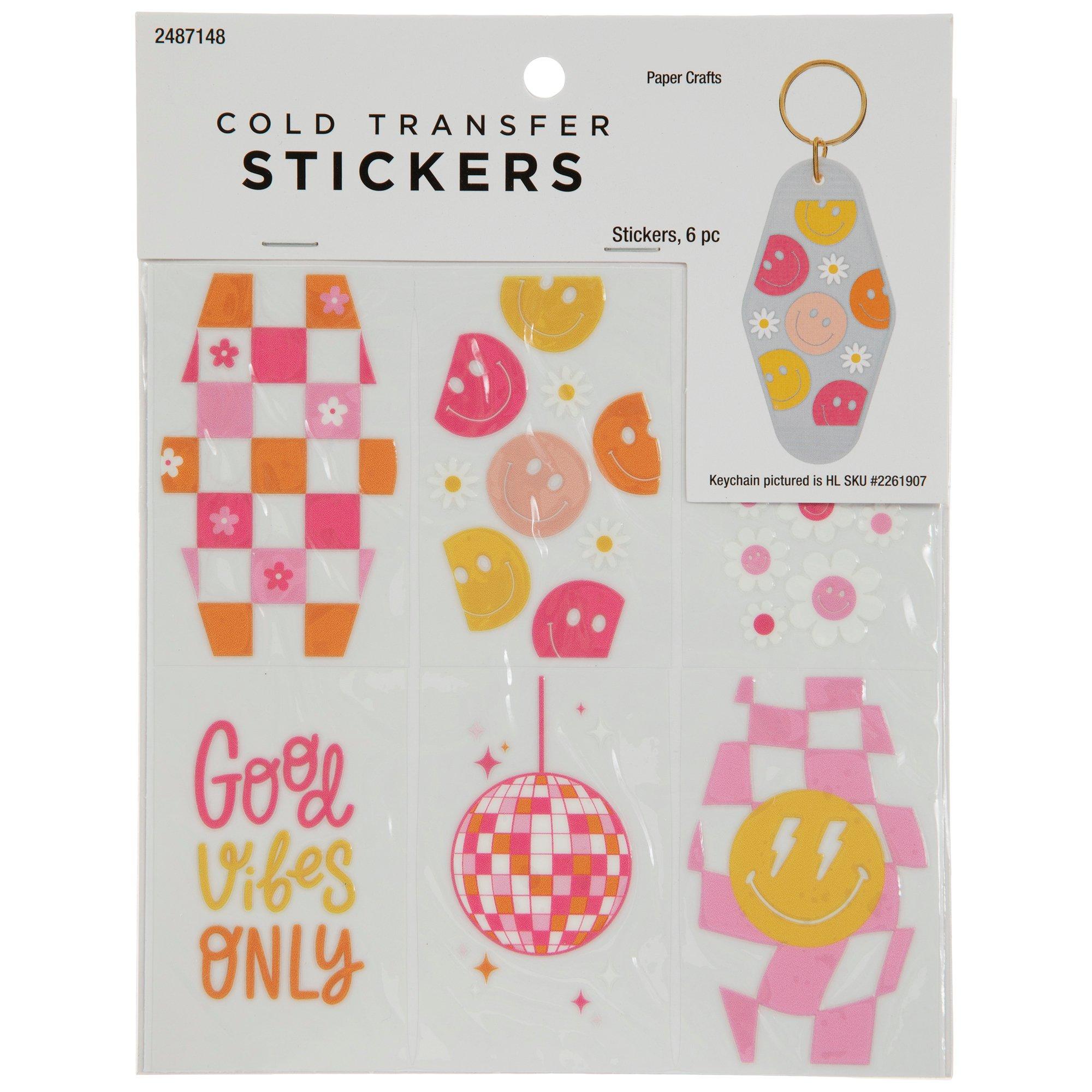 Retro Smiley Face Cold Transfer Stickers | Hobby Lobby | 2487148