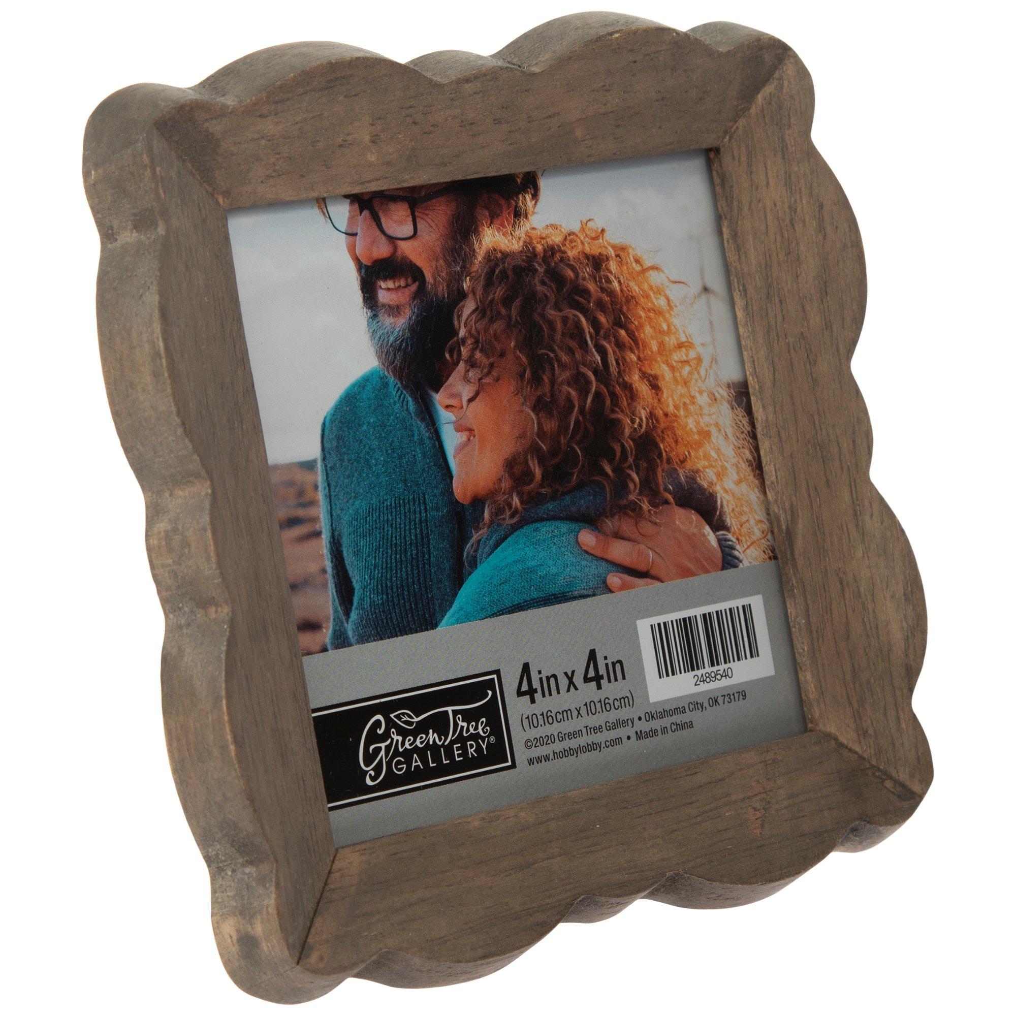 Scalloped Square Wood Picture Frame - 4" x 4" | Hobby Lobby | 2489540
