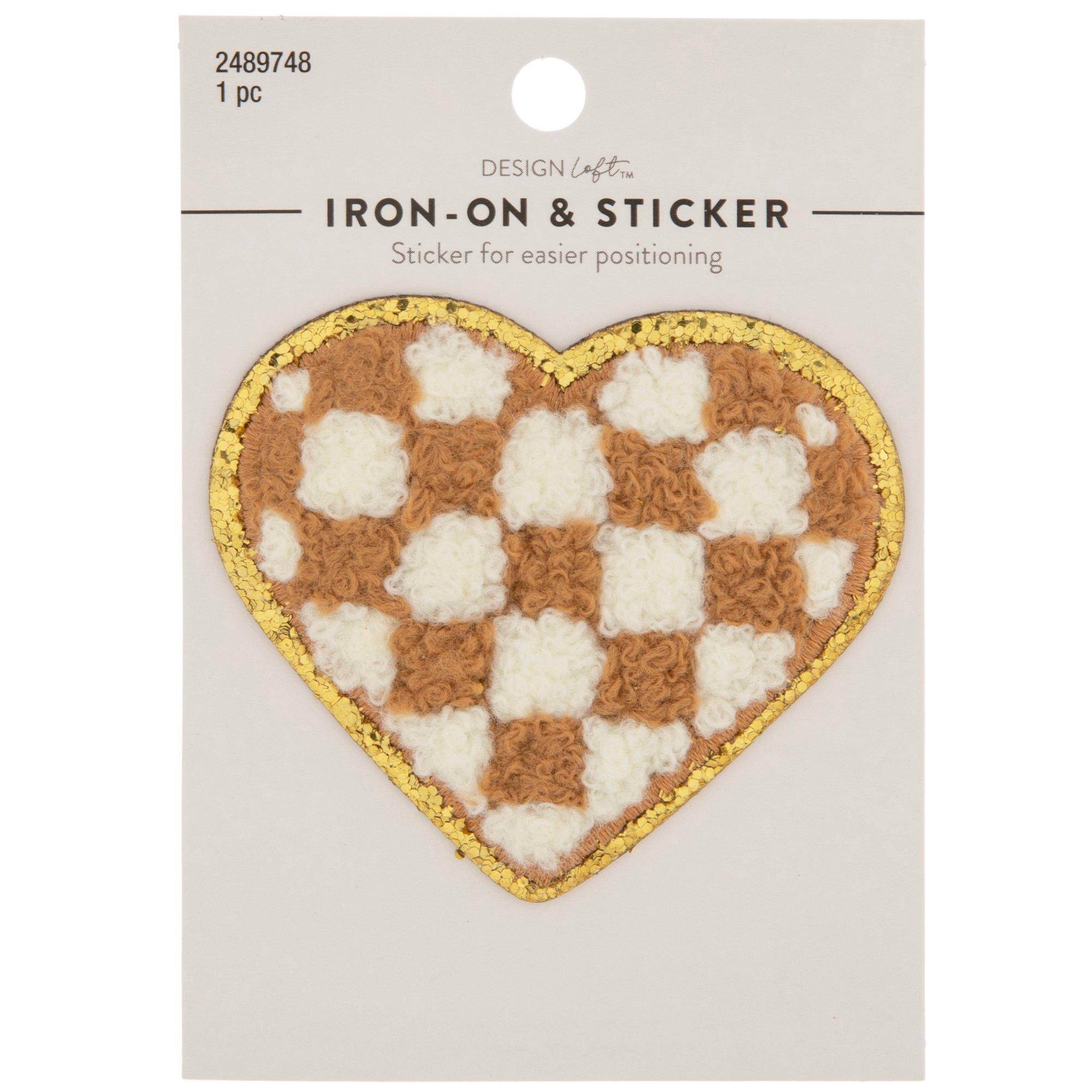 Checkered Heart Iron-On & Sticker Patch | Hobby Lobby | 2489748