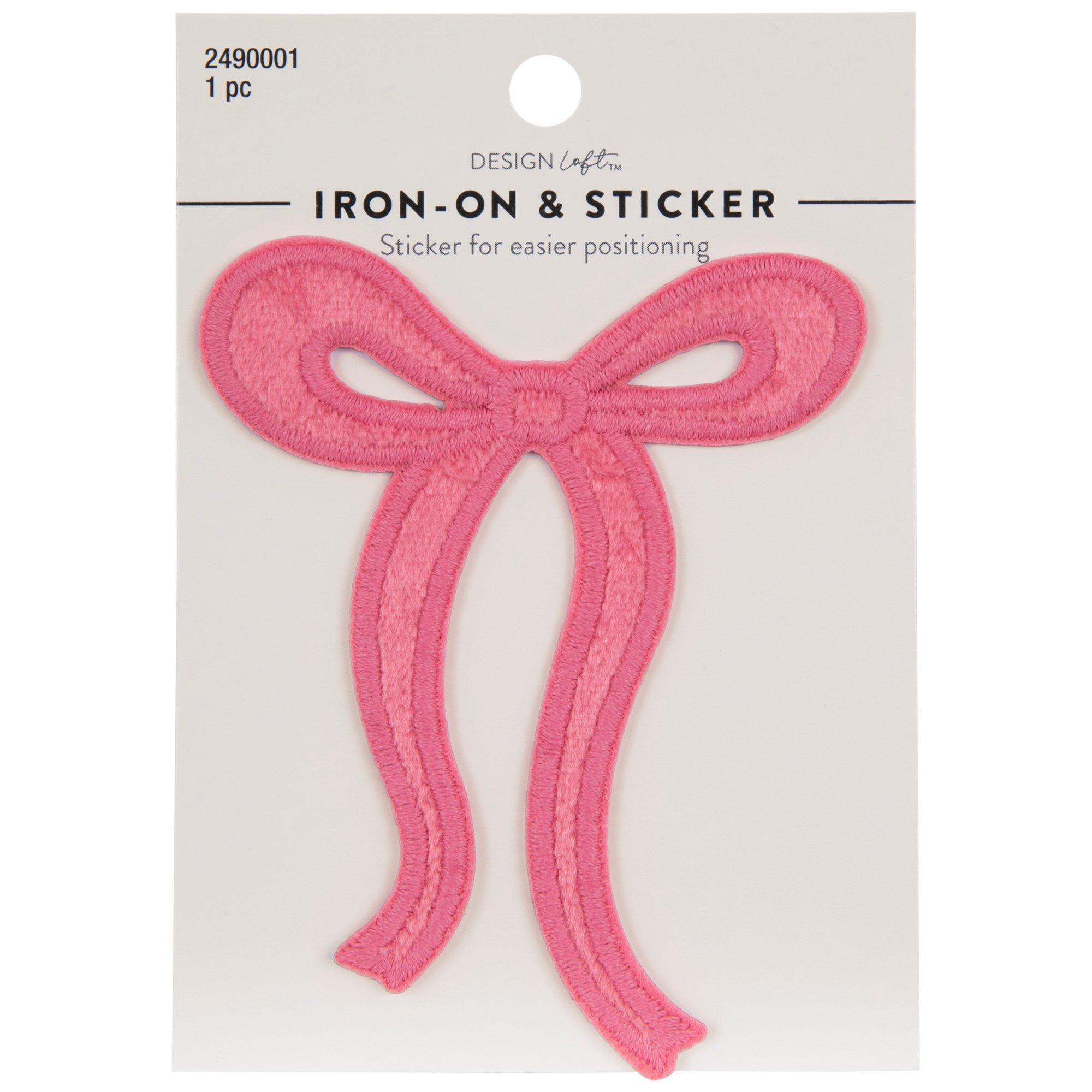Pink Bow Iron-On & Sticker Patch | Hobby Lobby | 2490001