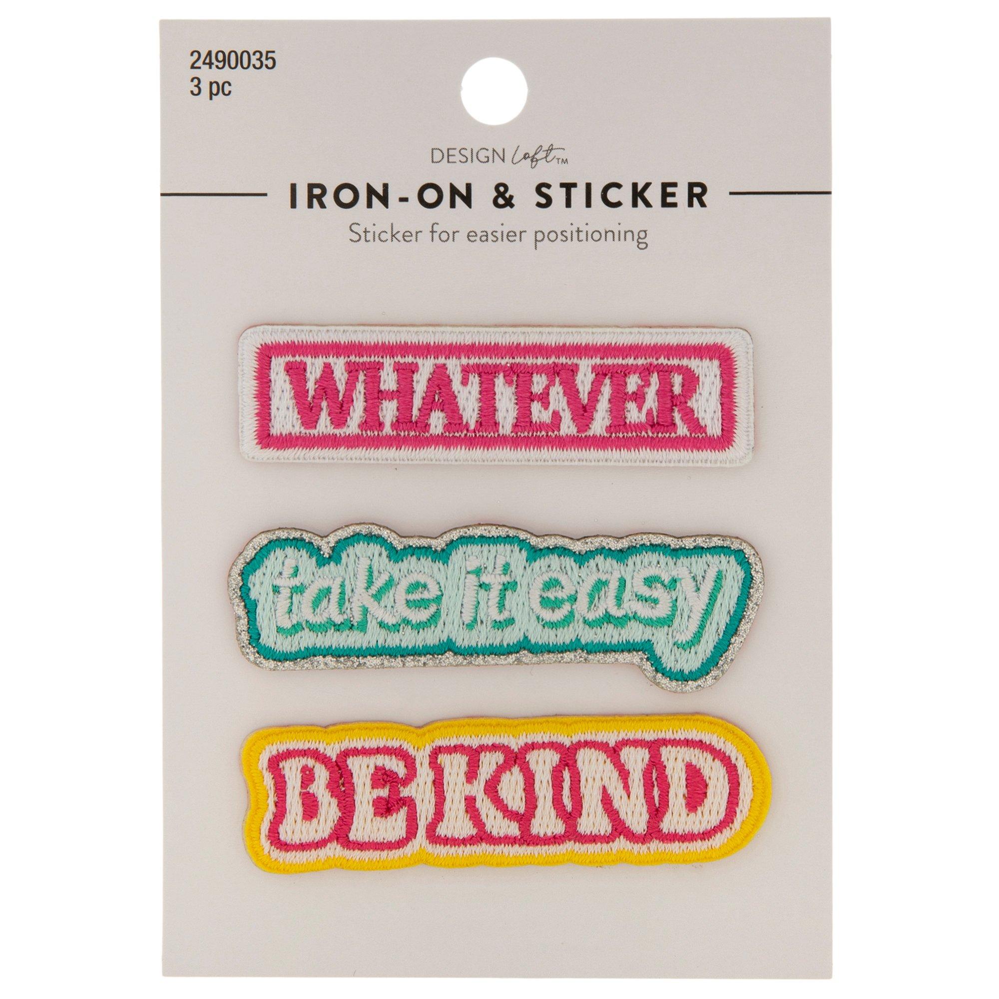 Mini Phrases Iron-On & Sticker Patches | Hobby Lobby | 2490035