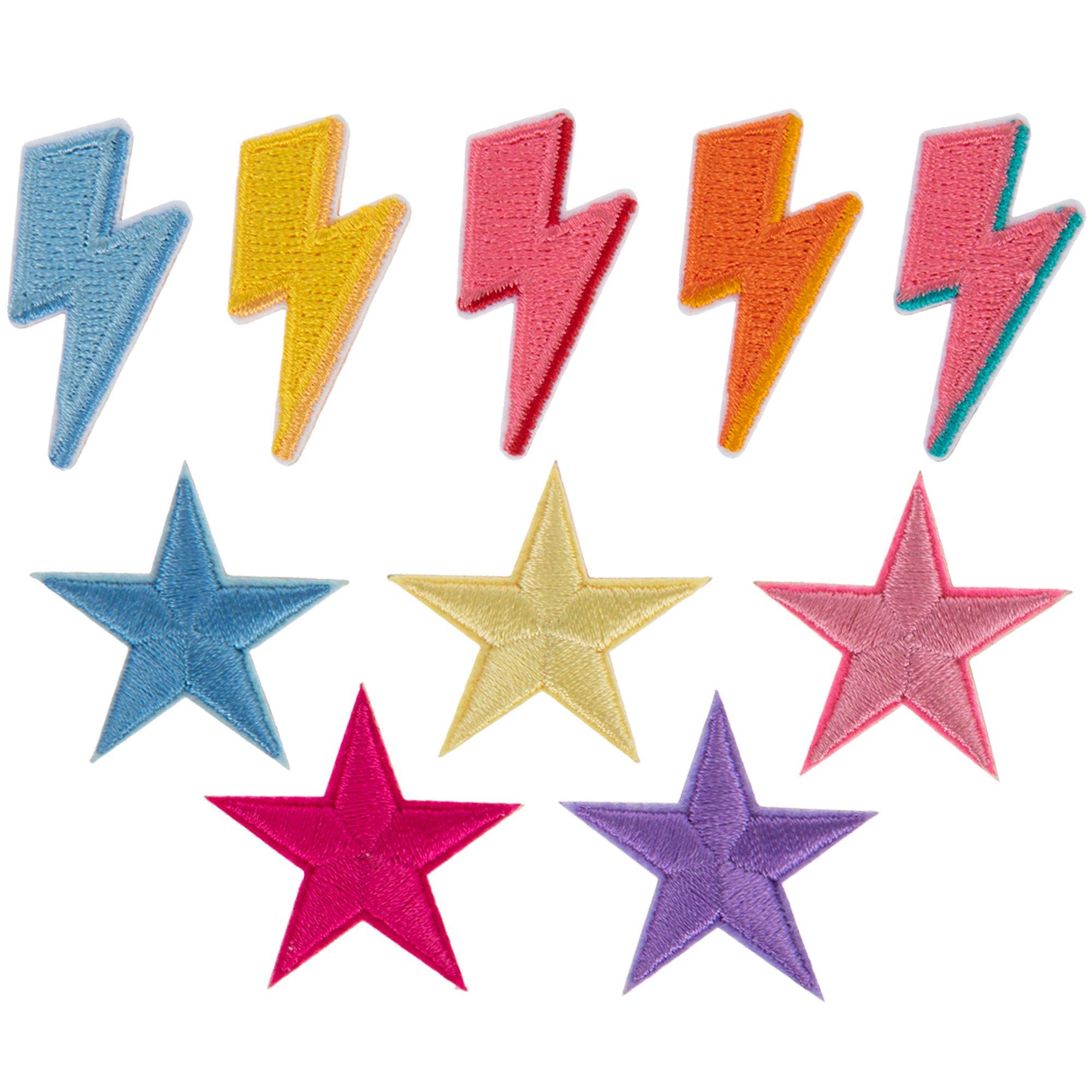 Lightning Bolts & Stars Iron-On & Sticker Patches | Hobby Lobby | 2490050