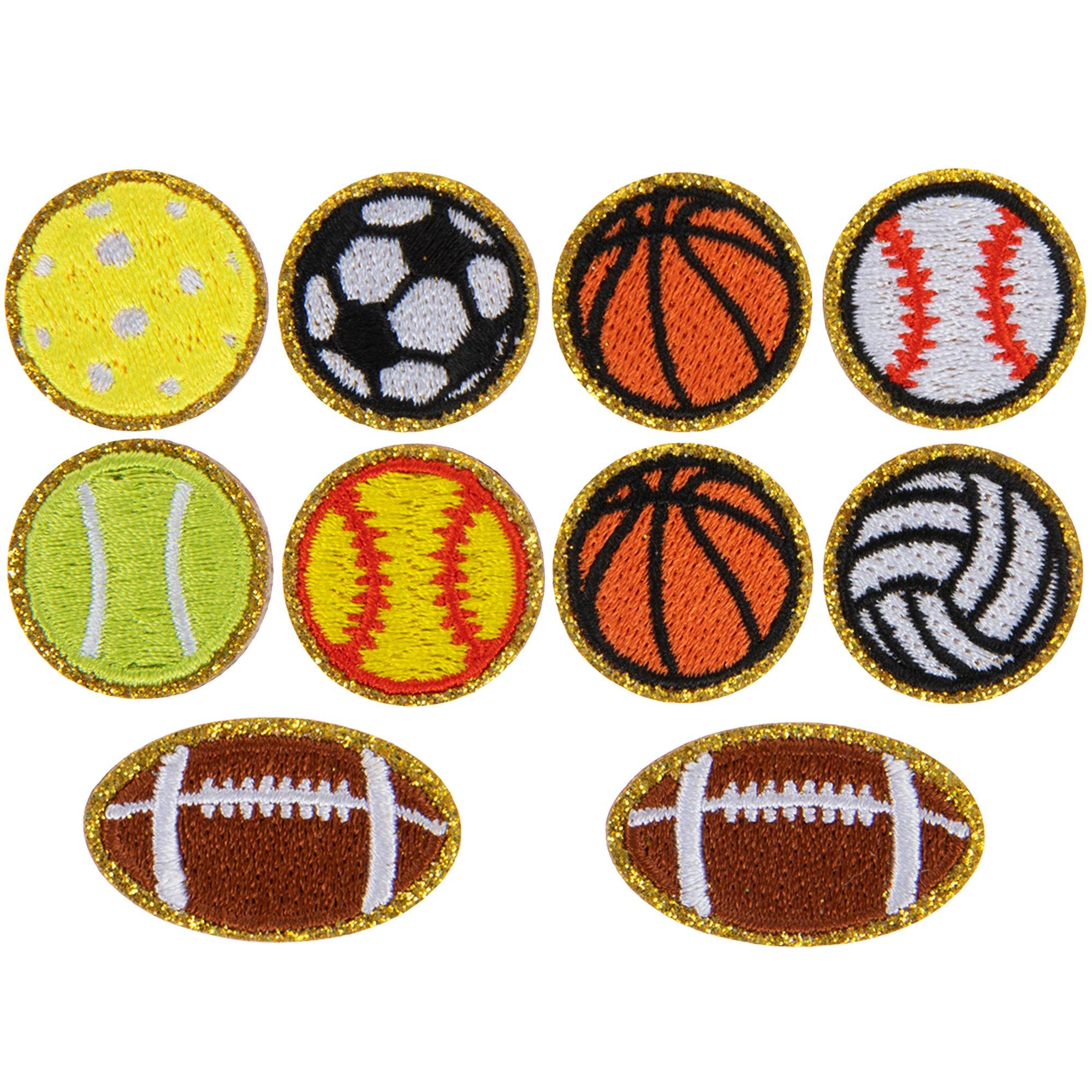 Glitter Sports Iron-On & Sticker Patches | Hobby Lobby | 2490126