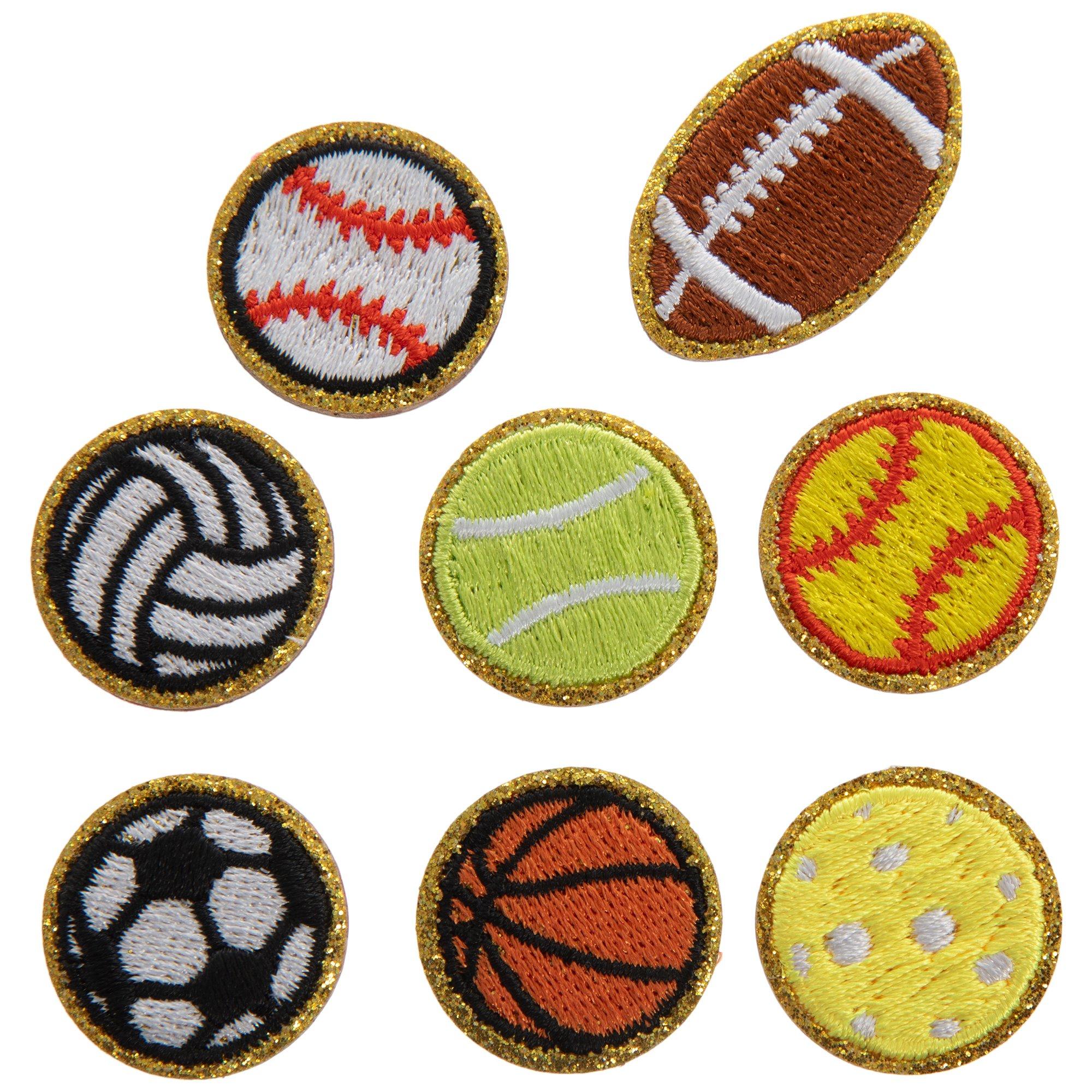 Glitter Sports Iron-On & Sticker Patches | Hobby Lobby | 2490126