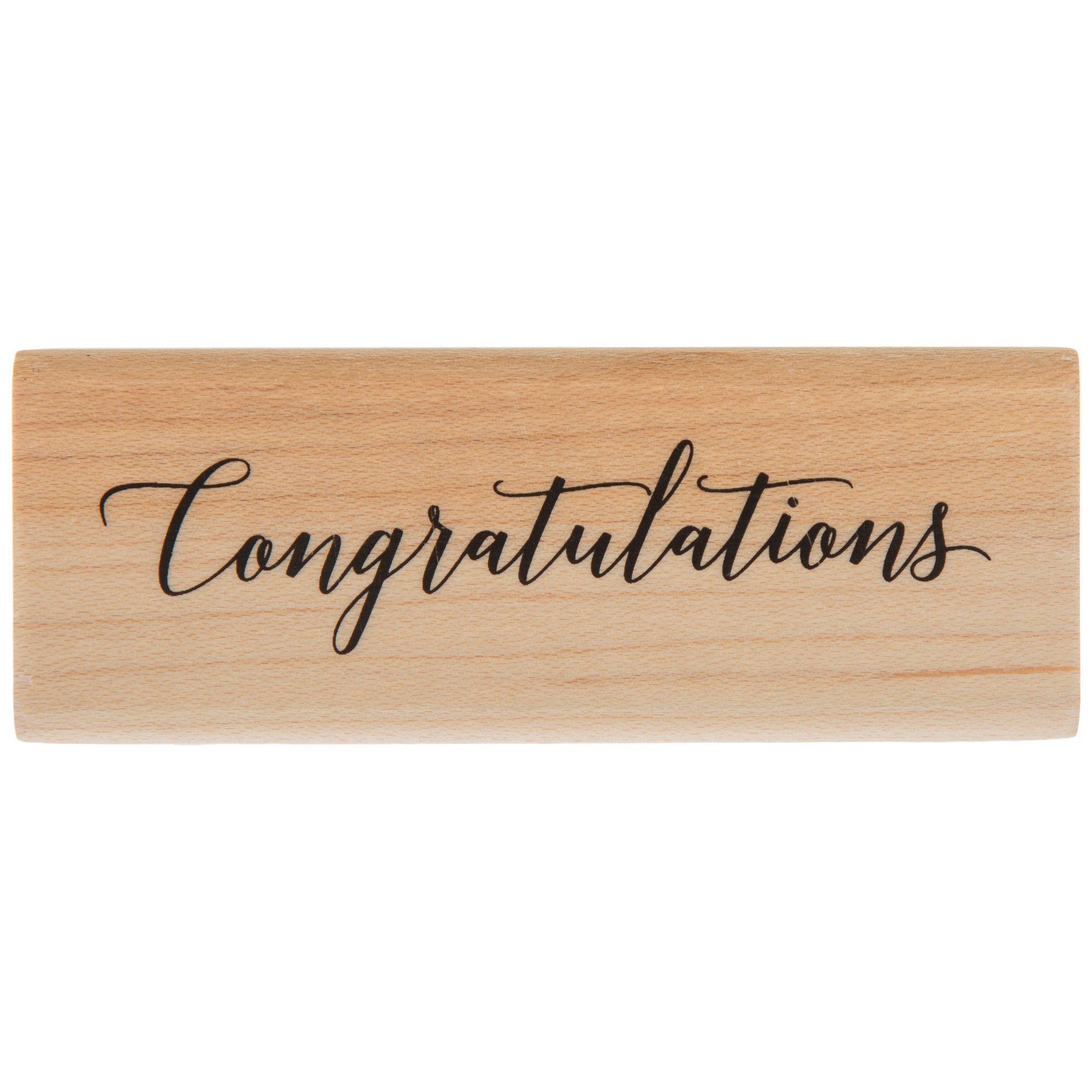 Congratulations Rubber Stamp | Hobby Lobby | 2490605