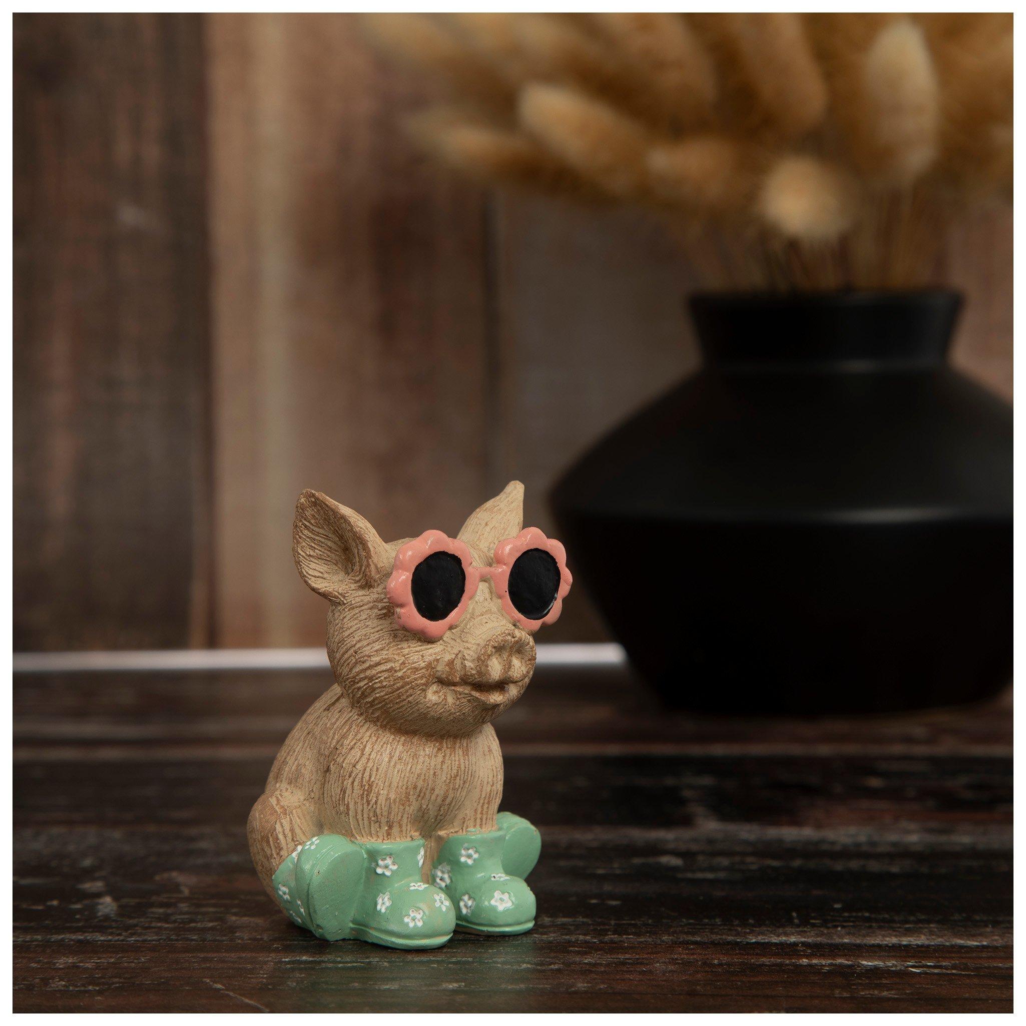 Mini Pig Wearing Boots & Glasses | Hobby Lobby | 2494466
