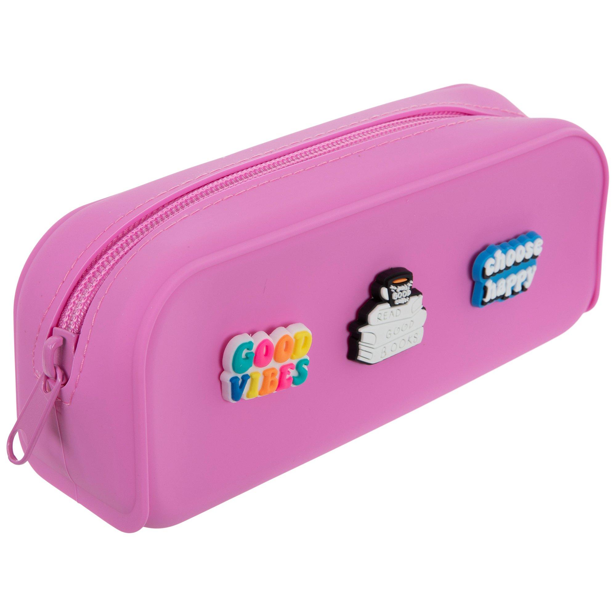 Pink Silicone Pencil Case With Charms | Hobby Lobby | 2496131