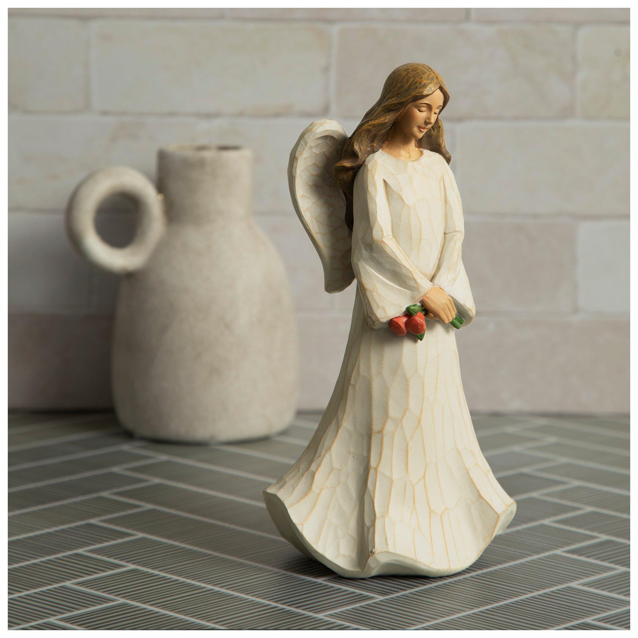 Carved Angel With Flowers Figurine | Hobby Lobby | 2507879
