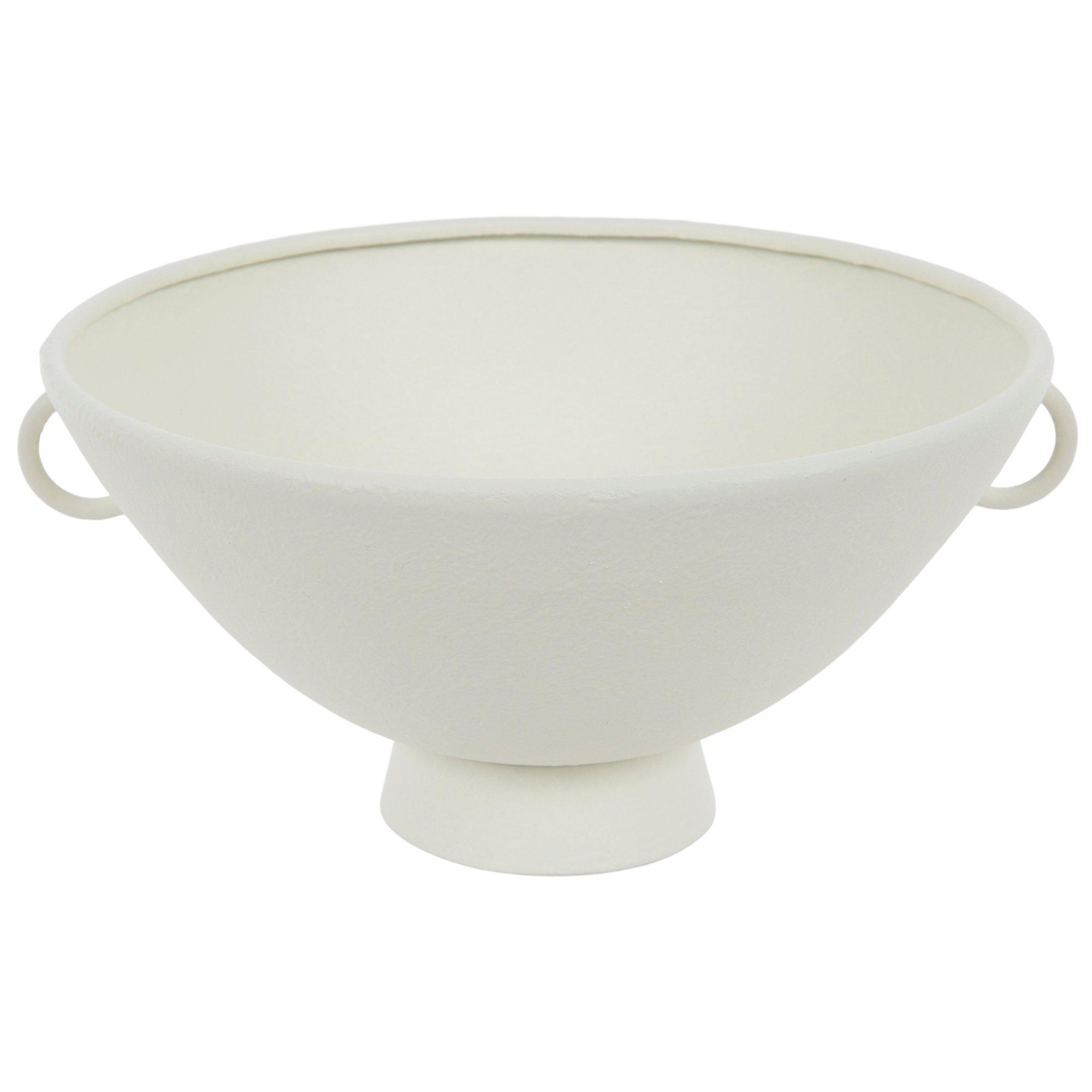 Textured White Metal Bowl With Handles | Hobby Lobby | 2508299
