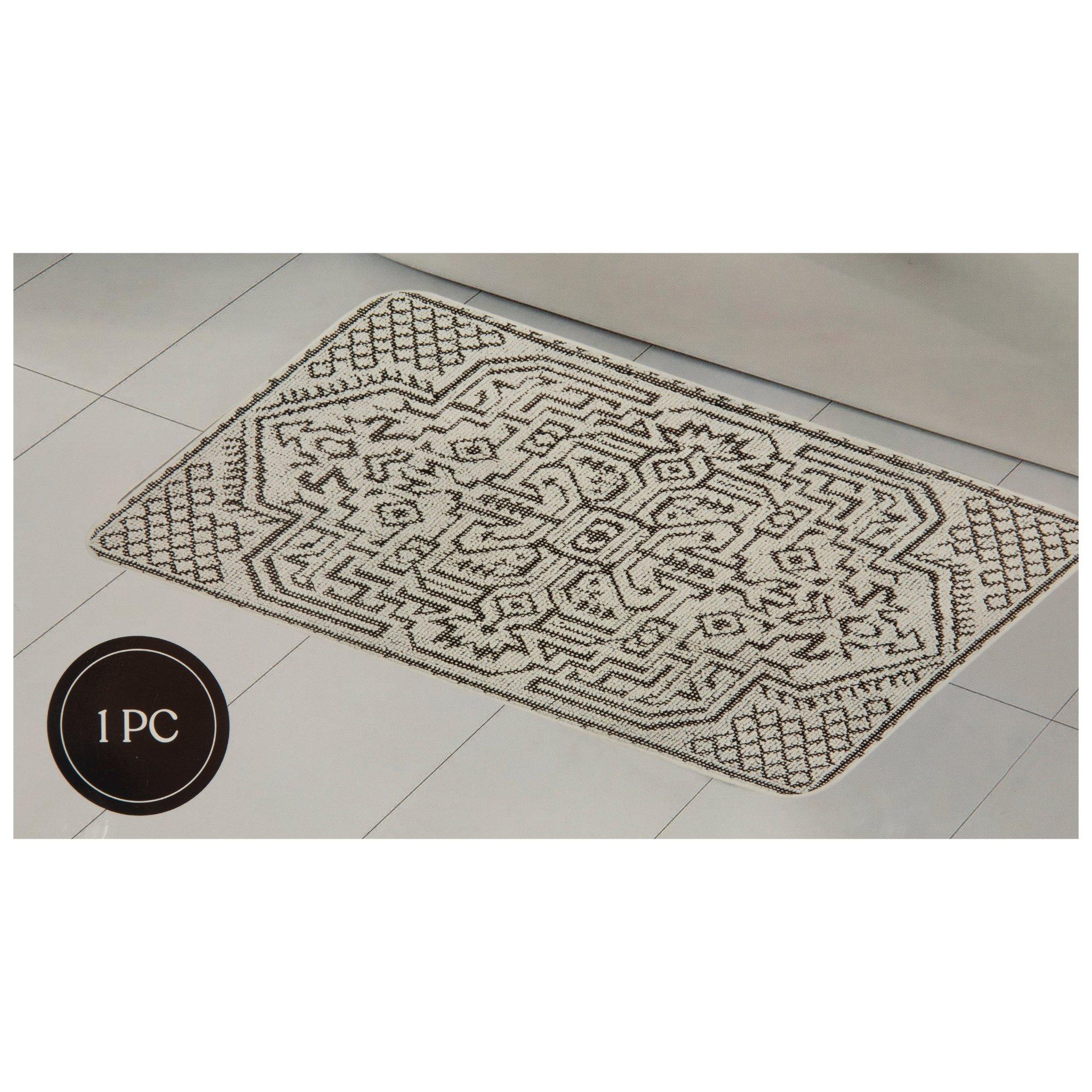 Beige & Black Boho Bath Rug | Hobby Lobby | 2523207