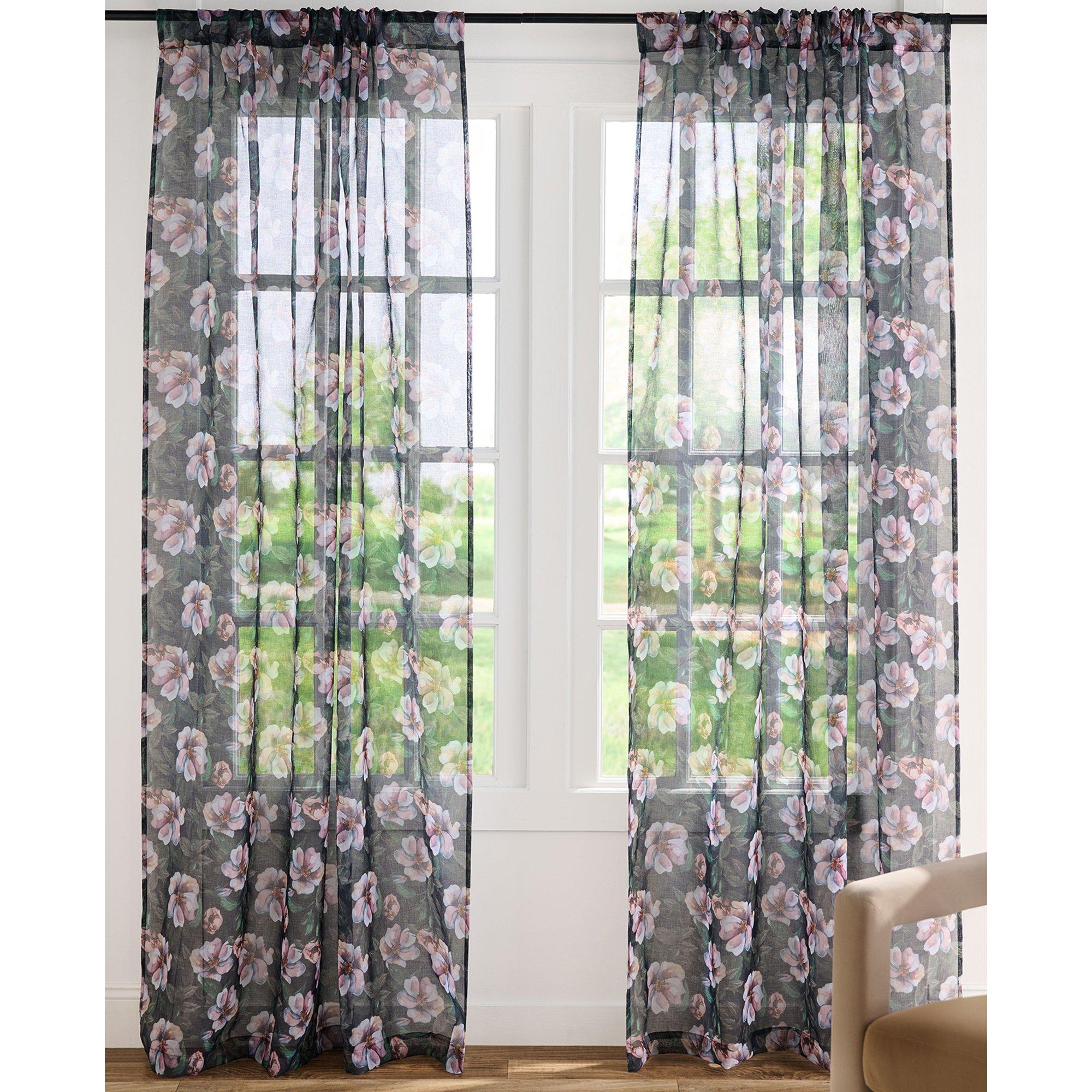 Moody Floral Sheer Window Curtain | Hobby Lobby | 2523637