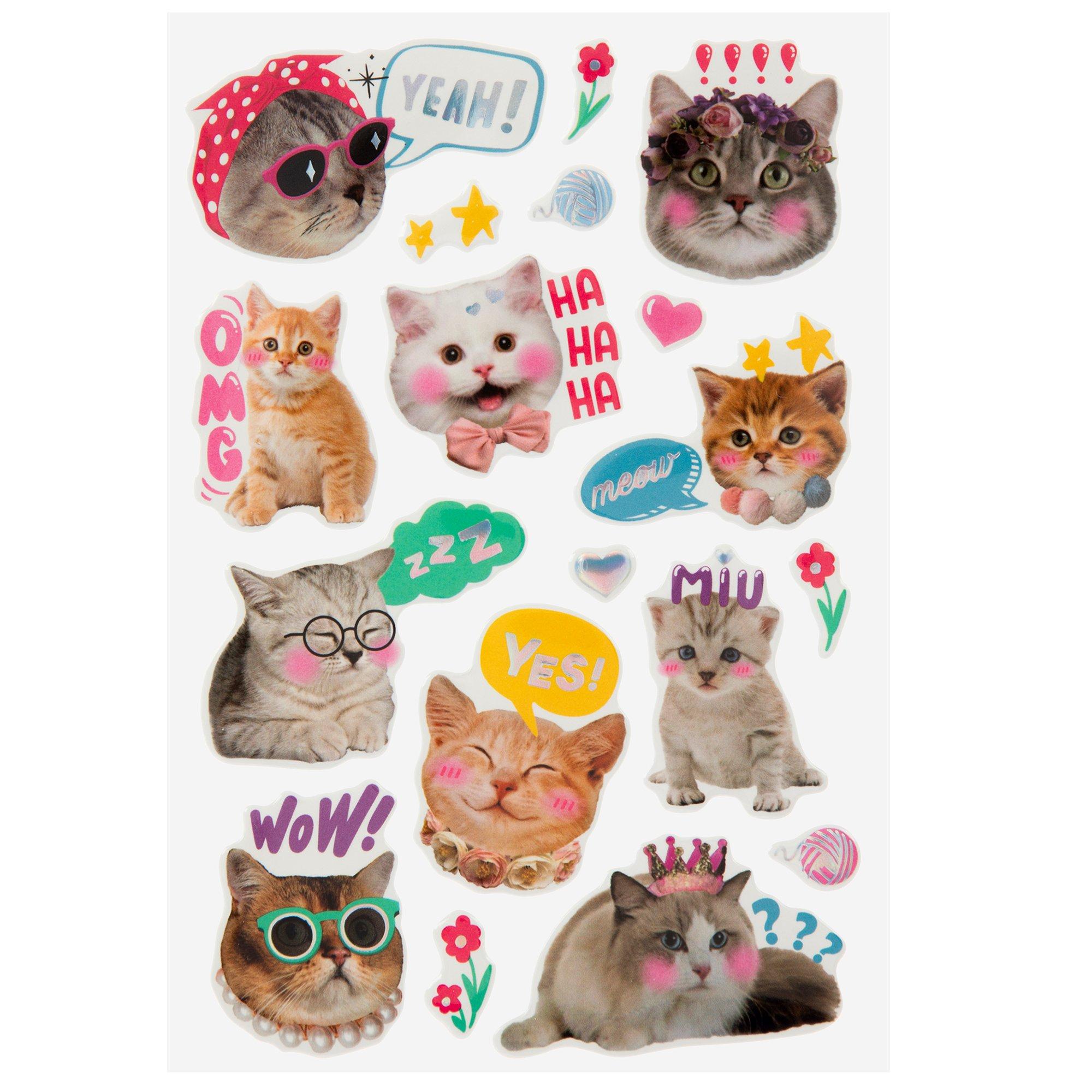 Silly Cat Puffy Stickers | Hobby Lobby | 2533131