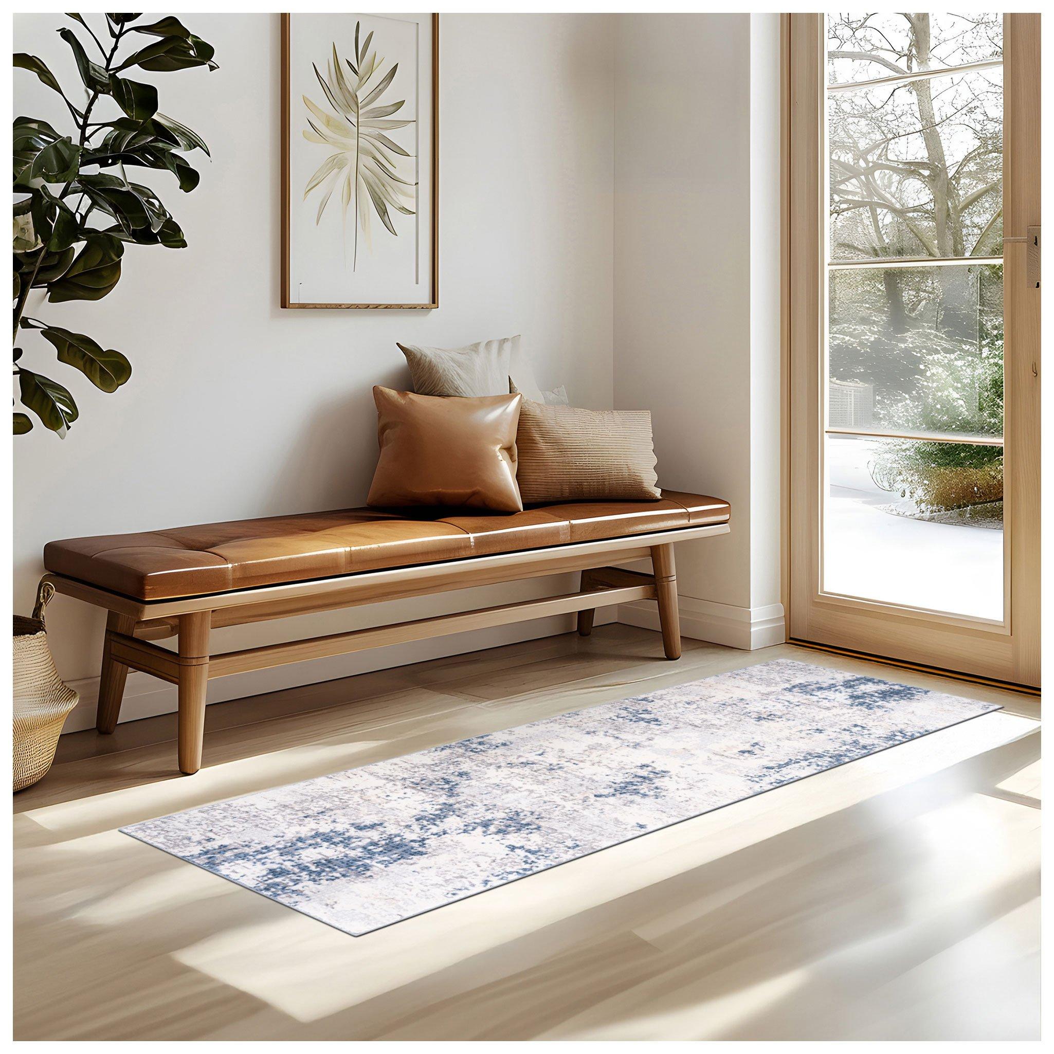 Blue & Gray Myles Runner Rug | Hobby Lobby | 2536480