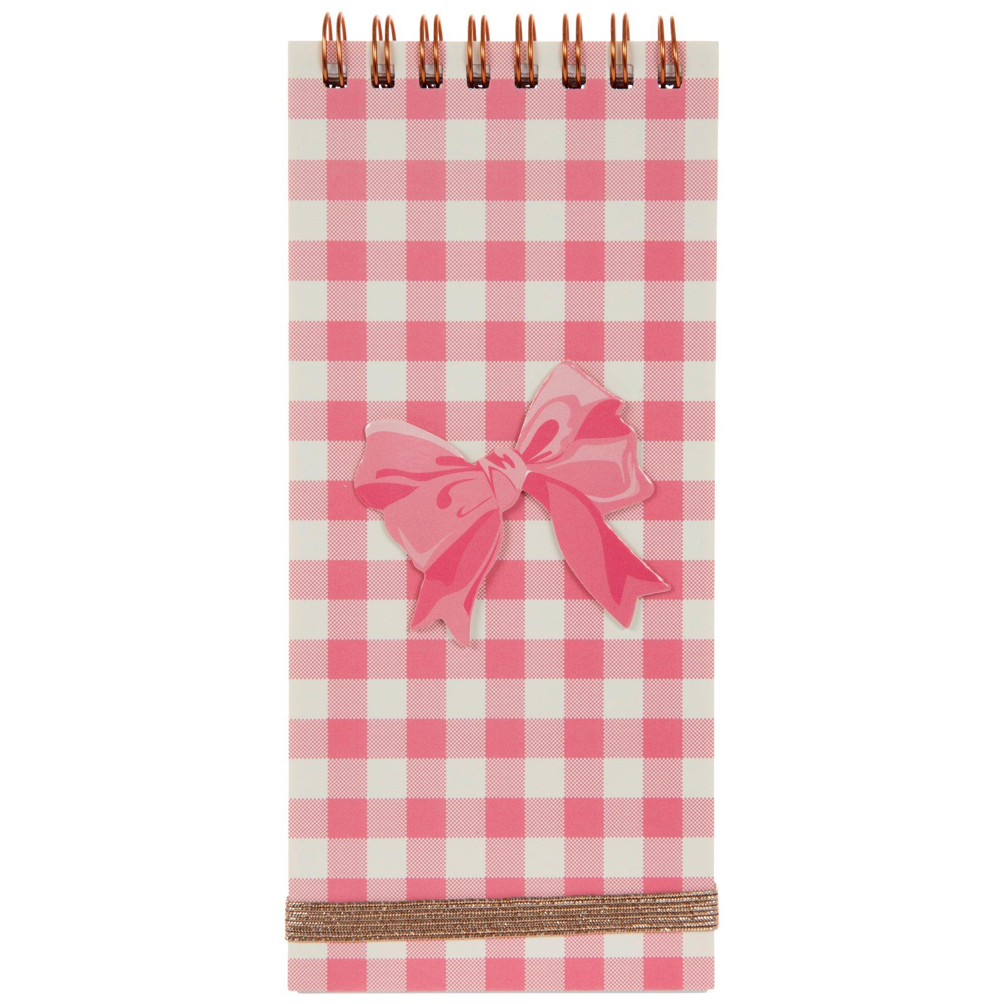 Pink Bow & Gingham Spiral Notebook | Hobby Lobby | 2537645