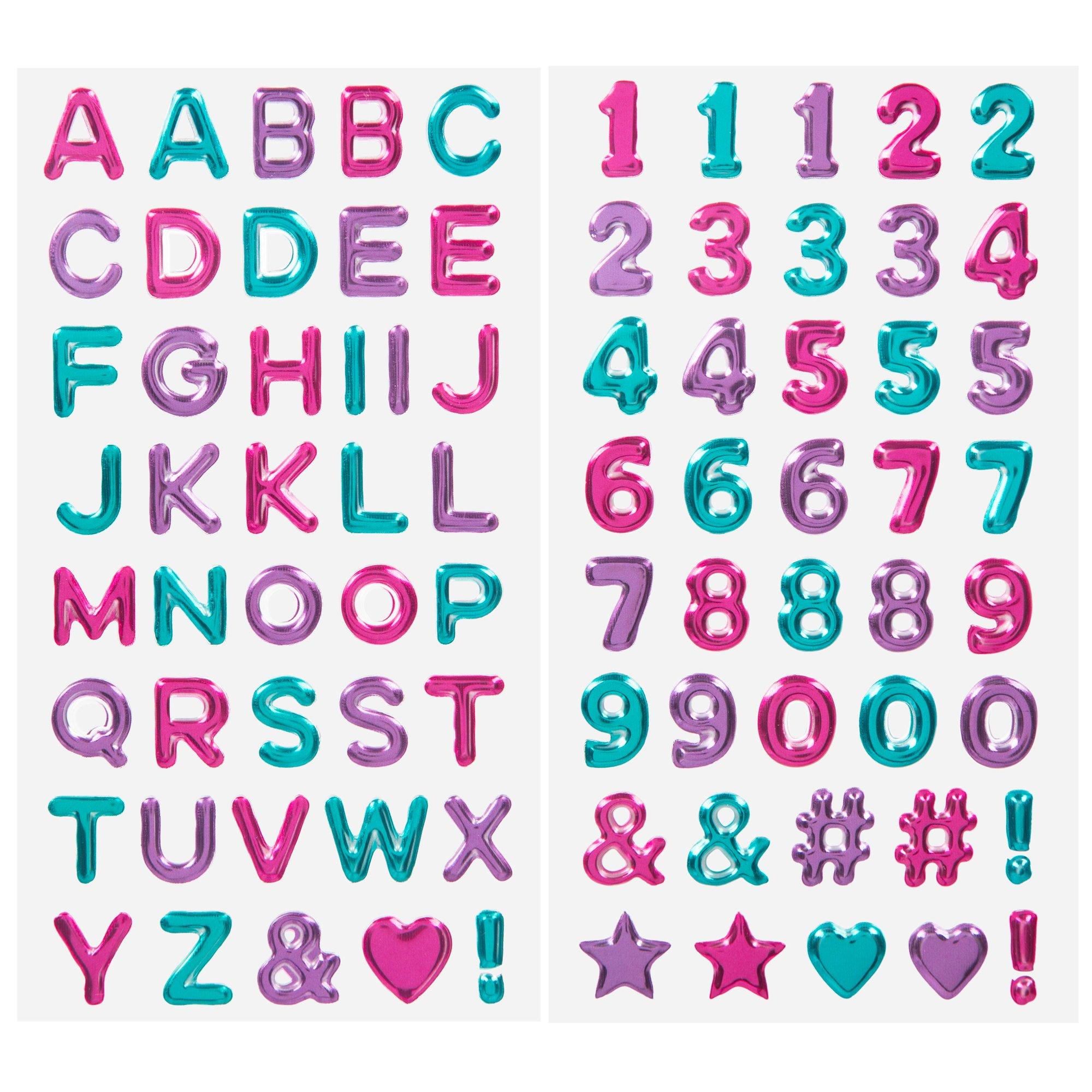 Metallic Alphabet & Number Puffy Stickers | Hobby Lobby | 2539815