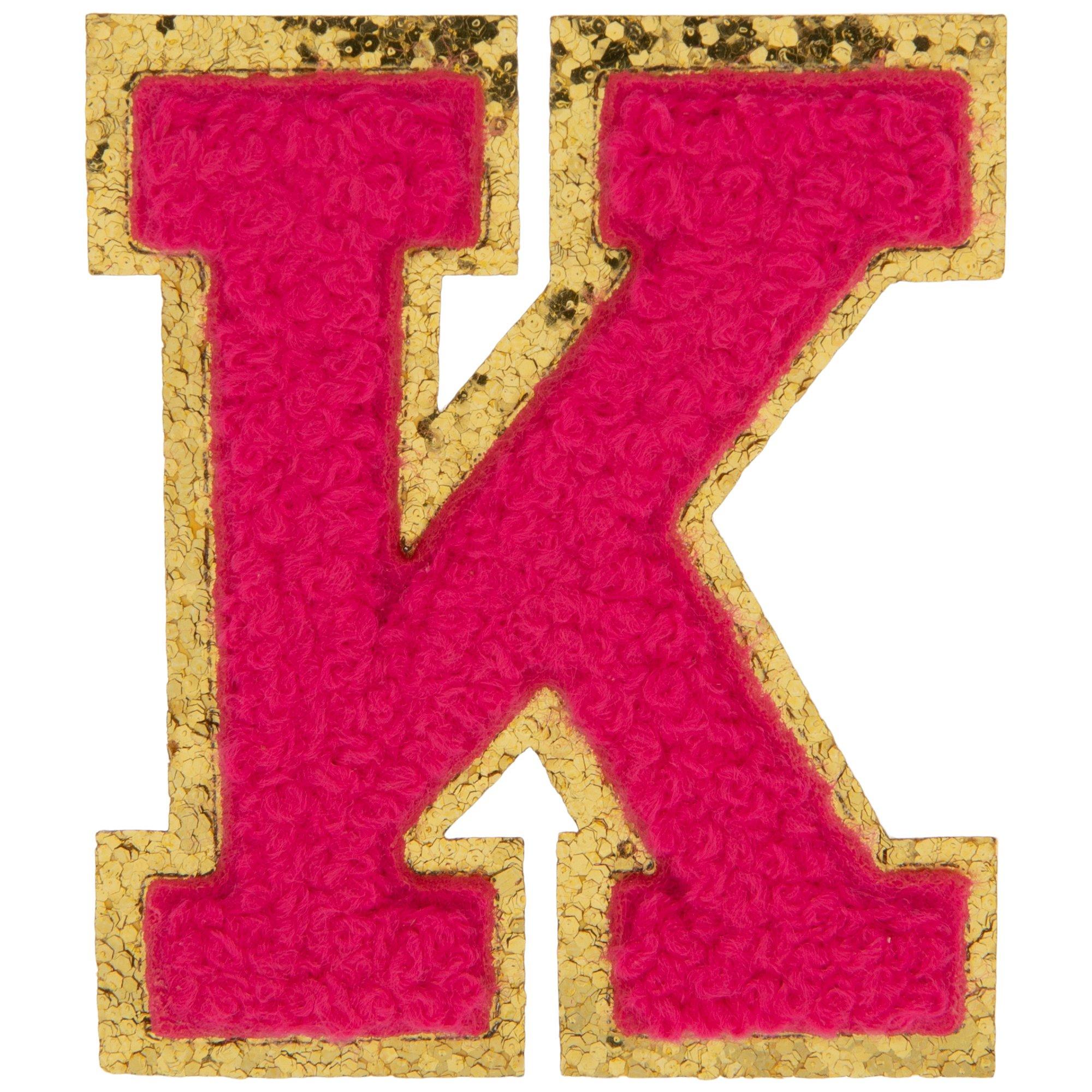 Hot Pink Varsity Letter Iron-On & Sticker Patch | Hobby Lobby | 2540219