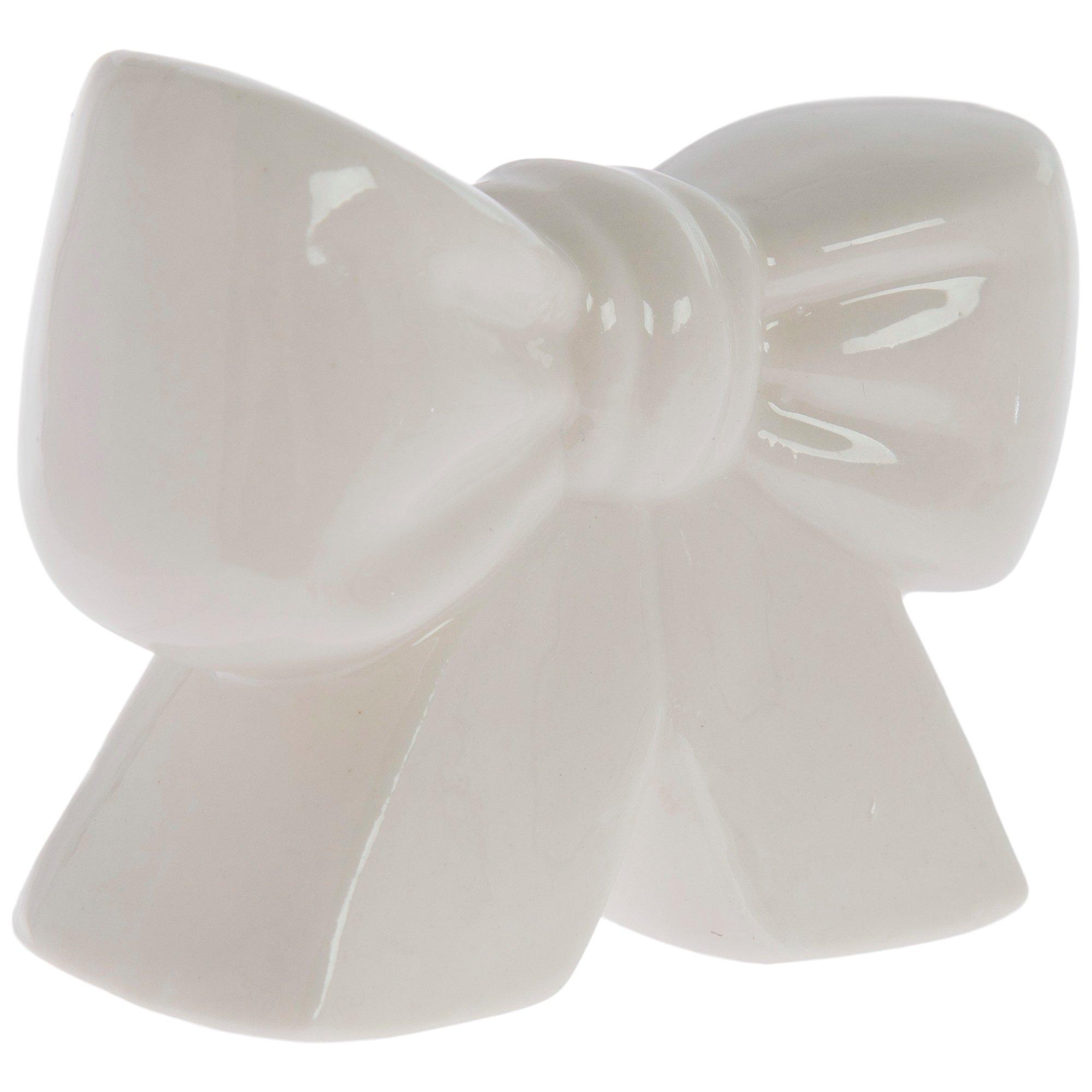 White Mini Ceramic Standing Bow | Hobby Lobby | 2541639