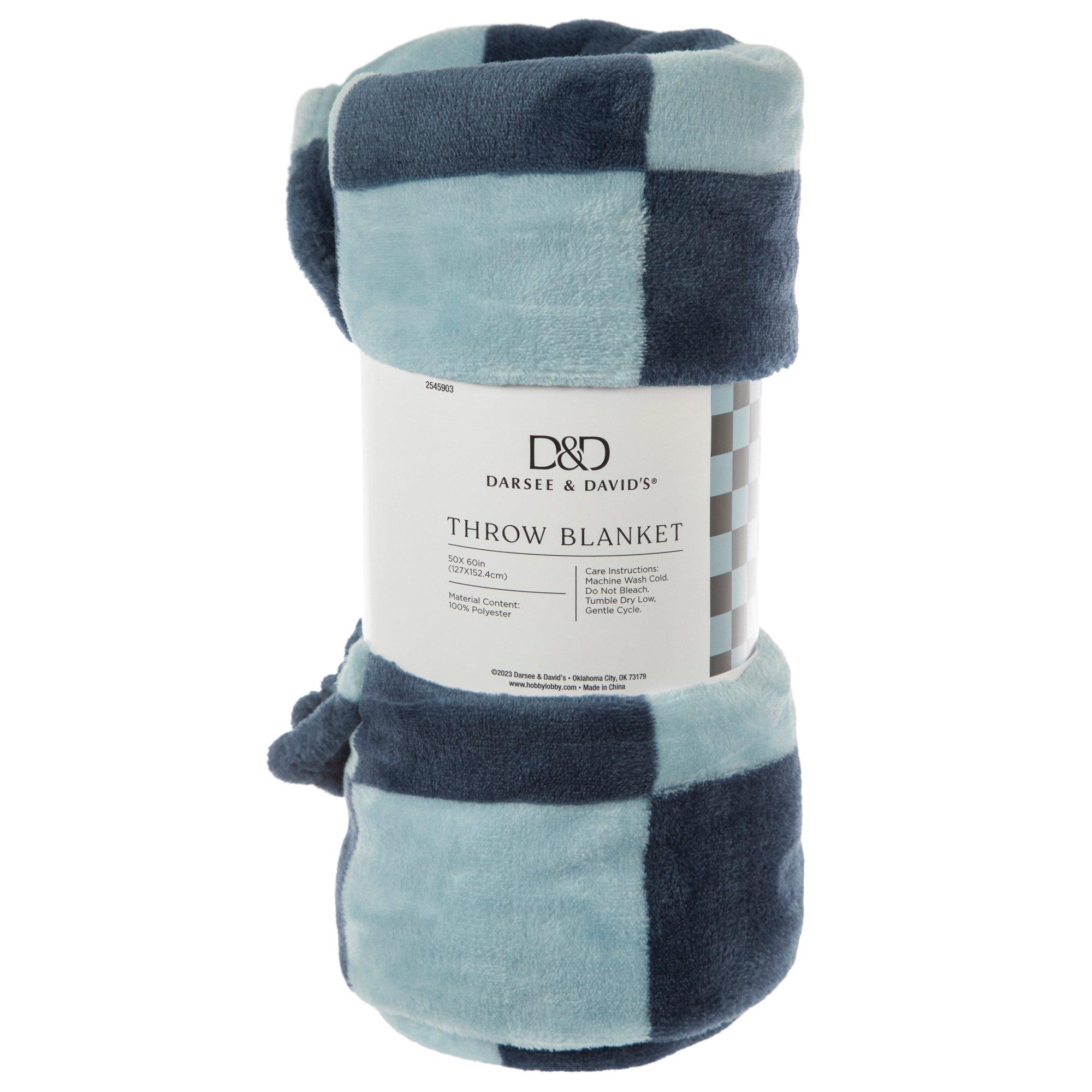 Blue Checkered Throw Blanket | Hobby Lobby | 2545903