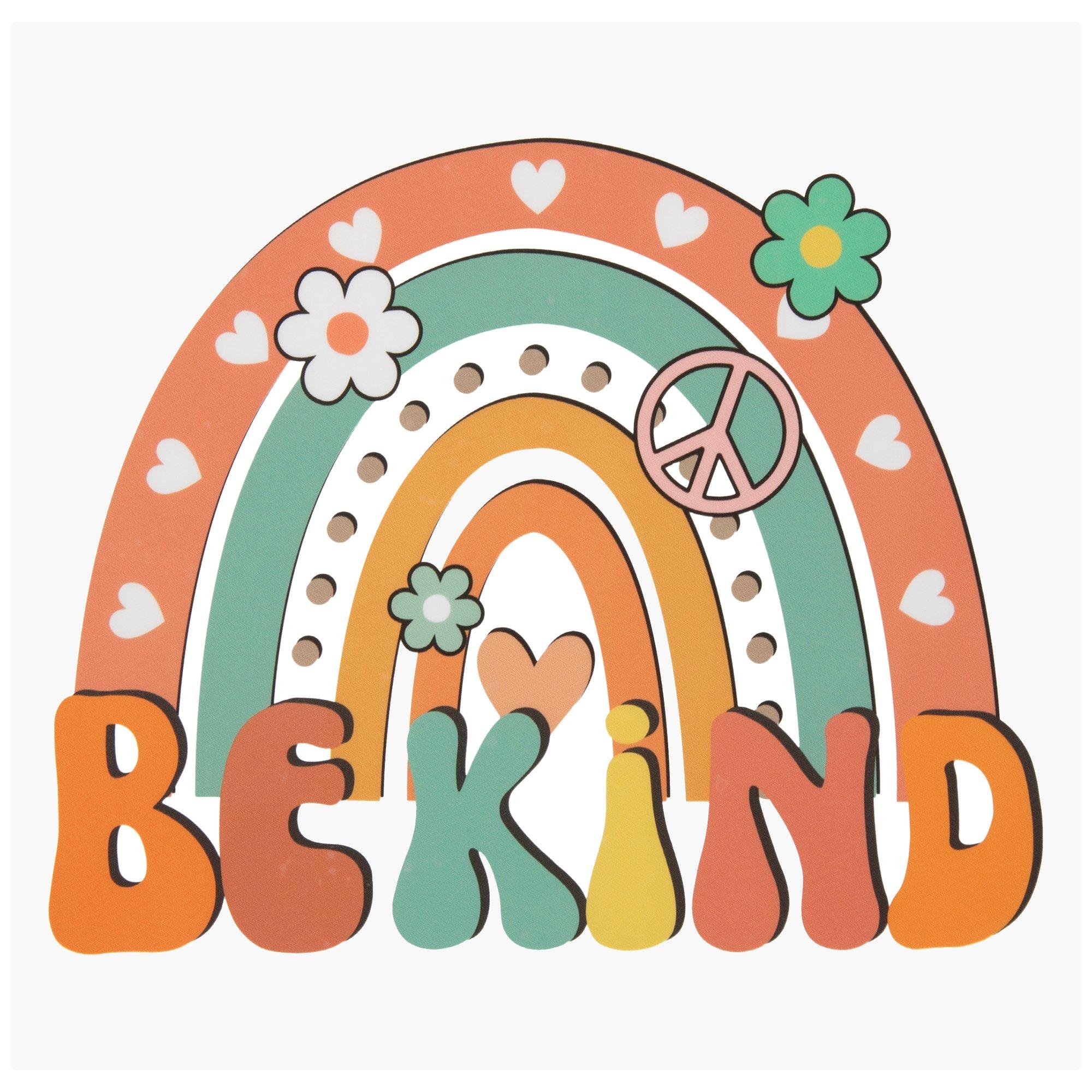 Groovy Be Kind Rainbow Iron-On Transfer | Hobby Lobby | 2546646