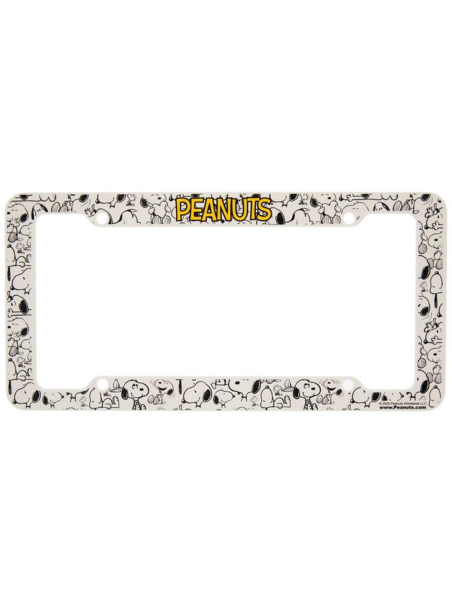 Snoopy License Plate Frame Peanuts Gang Metal License Plate I Love