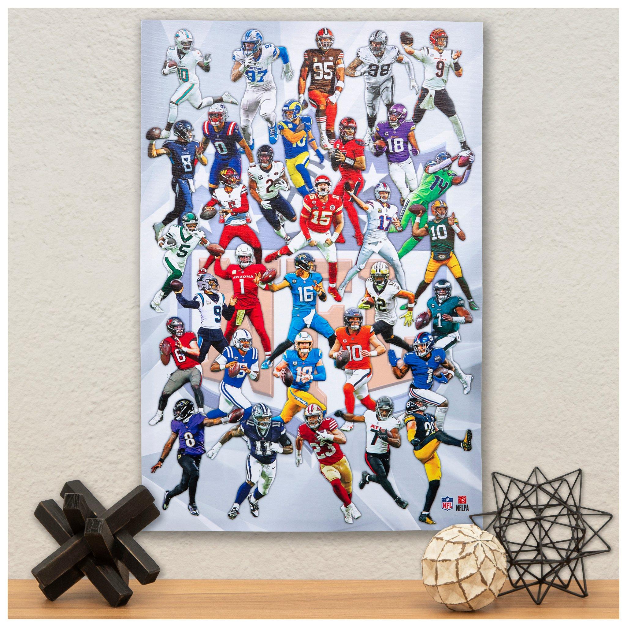 NFL Football Players Canvas Wall Decor | Hobby Lobby | 2546810
