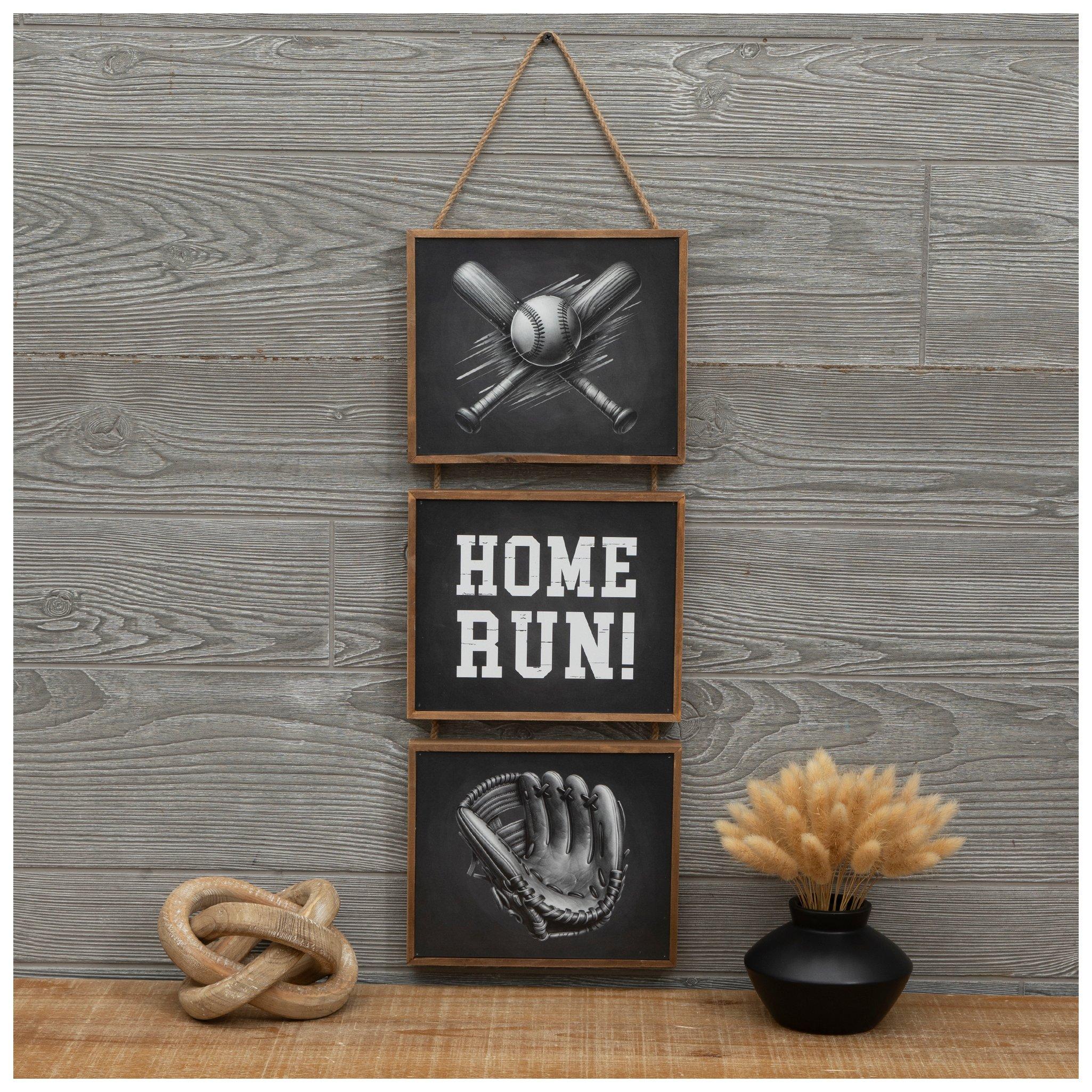 Home Run Three-Tiered Wood Wall Decor | Hobby Lobby | 2547032