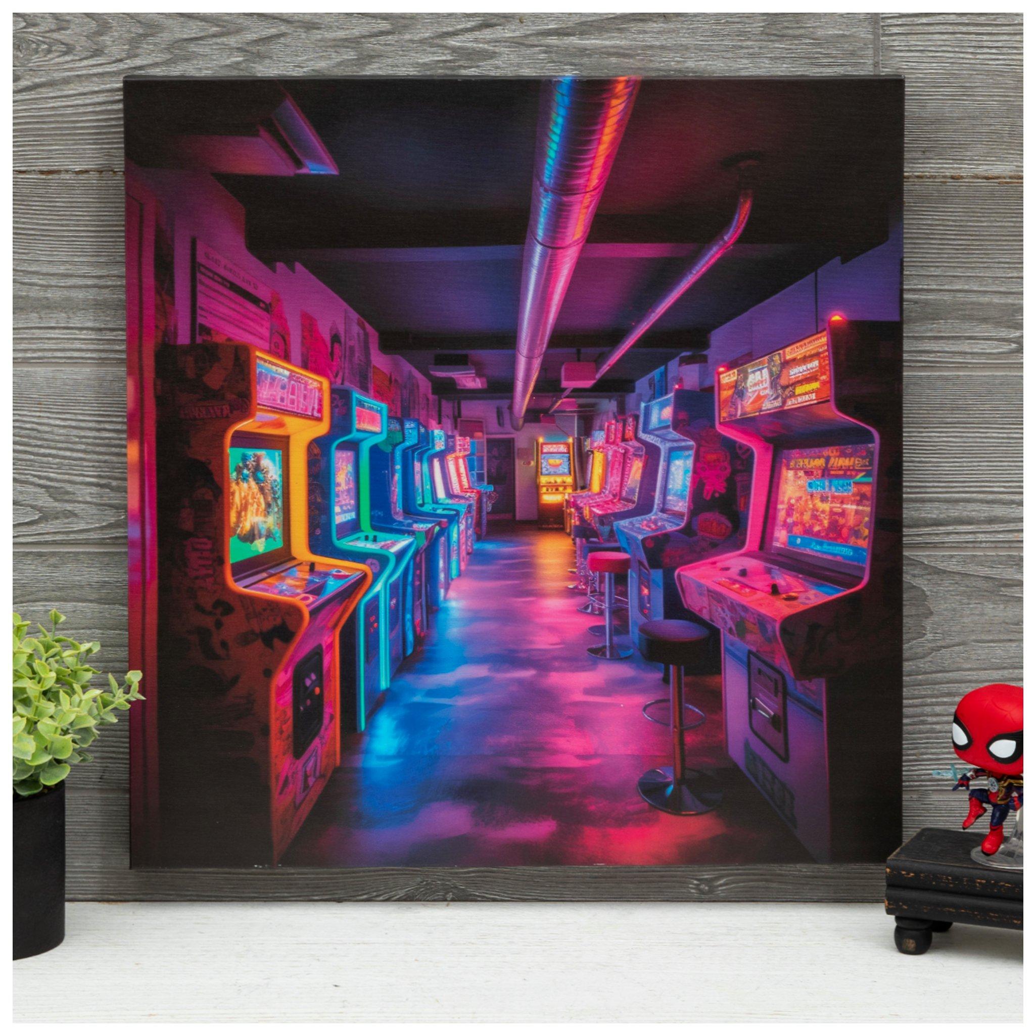 Vintage Neon Arcade Canvas Wall Decor | Hobby Lobby | 2549988