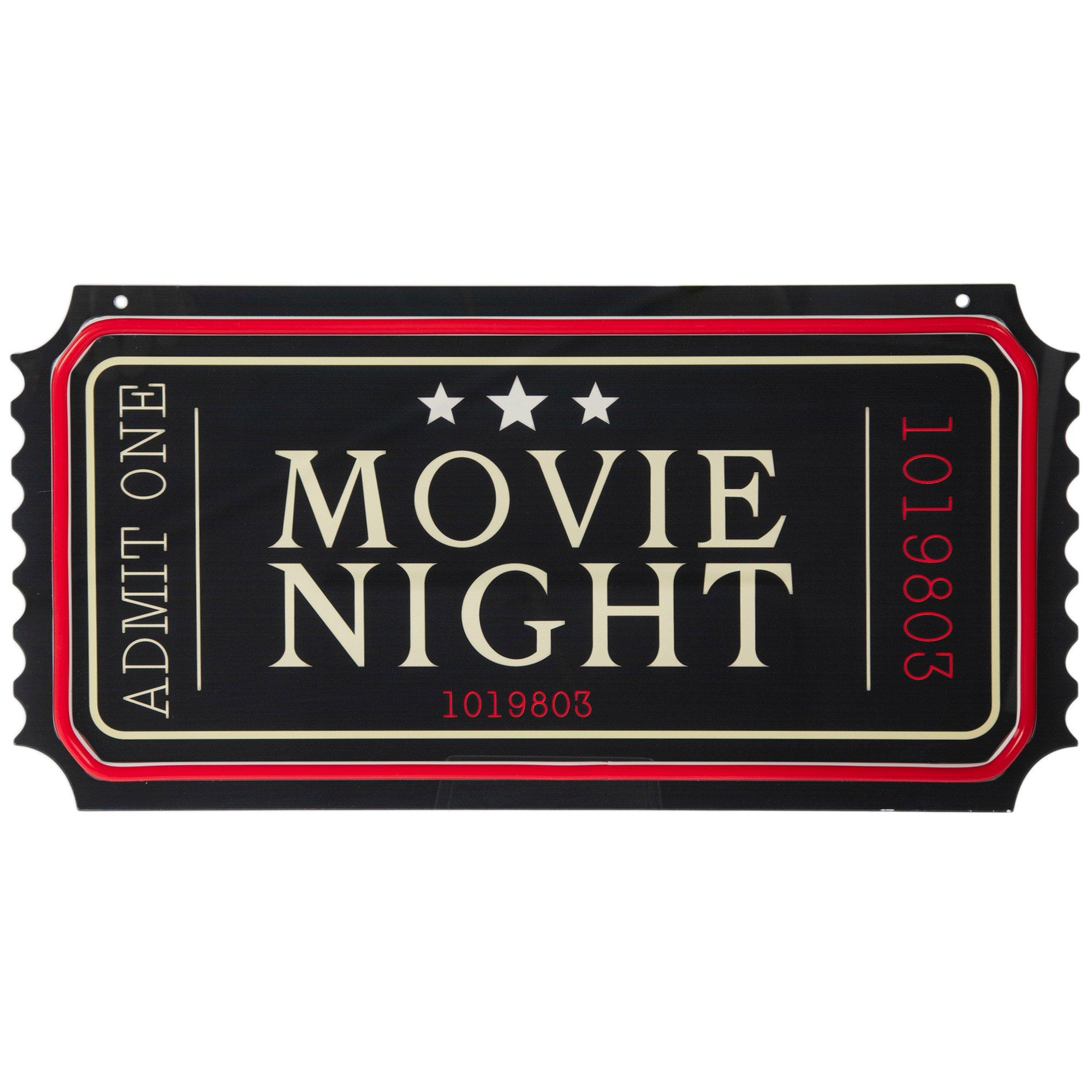 Movie Night Ticket LED Neon Sign | Hobby Lobby | 2552867
