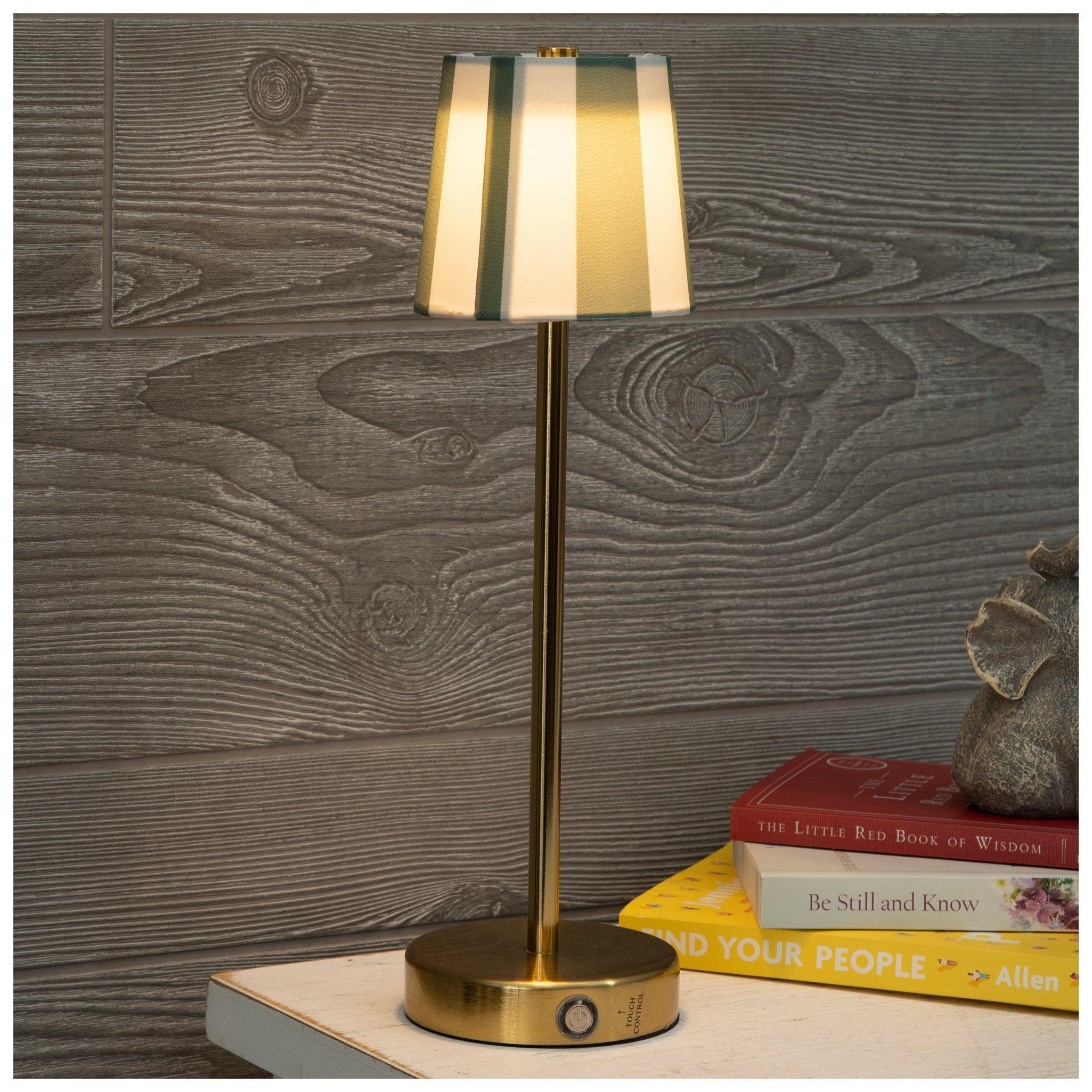 Green & White Striped LED Lamp | Hobby Lobby | 2554178