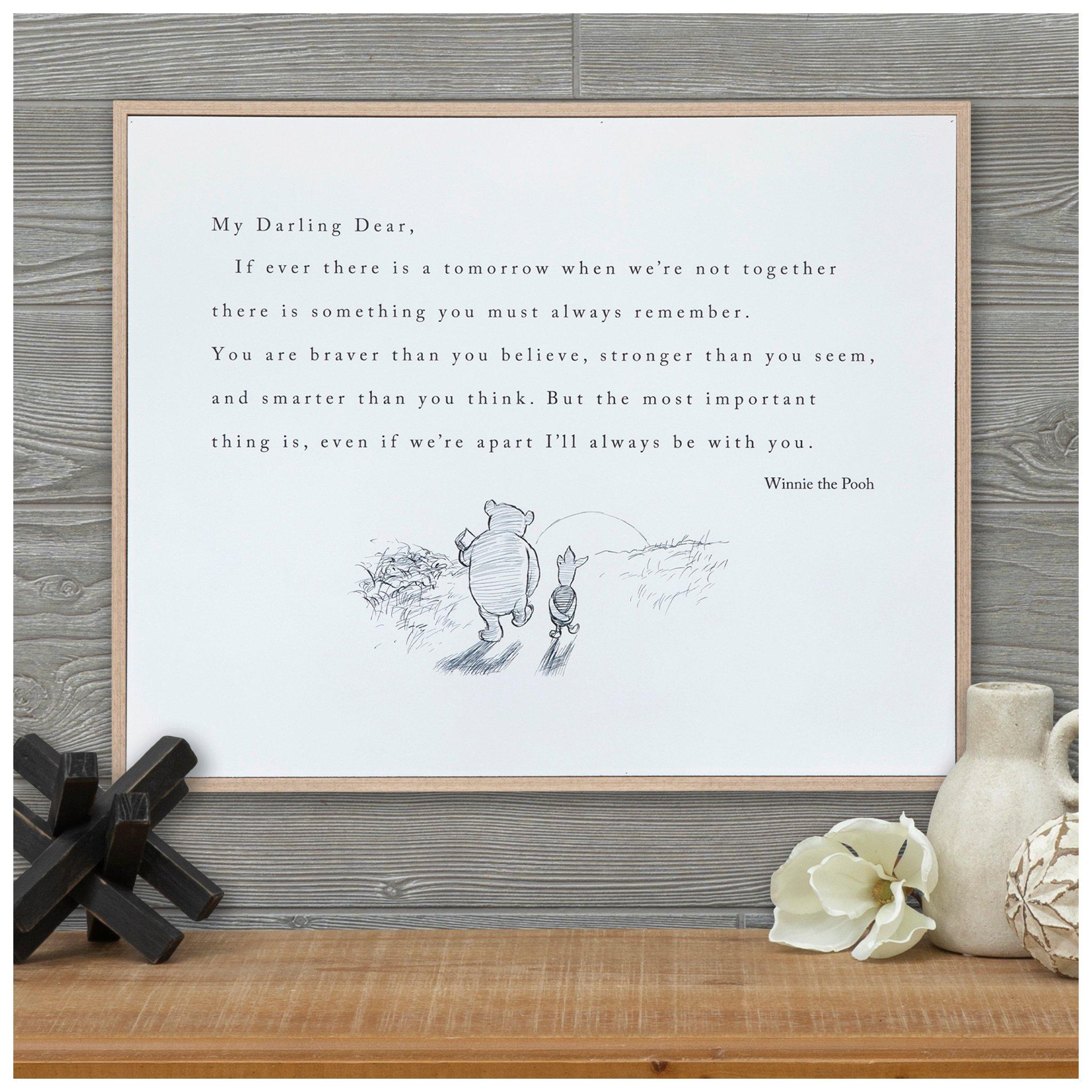 Darling Dear Winnie The Pooh Wood Wall Decor | Hobby Lobby | 2558690