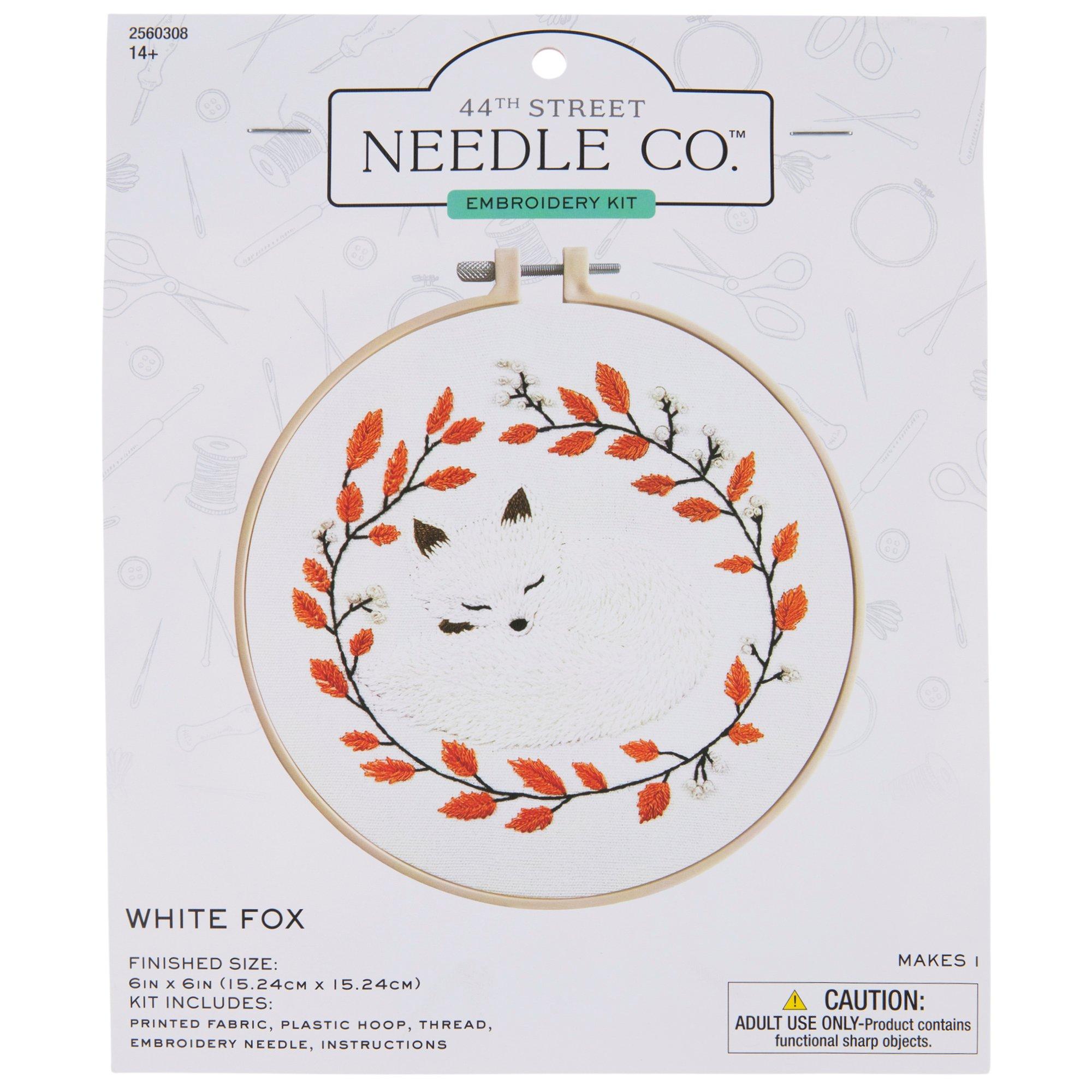 White Fox Embroidery Kit | Hobby Lobby | 2560308