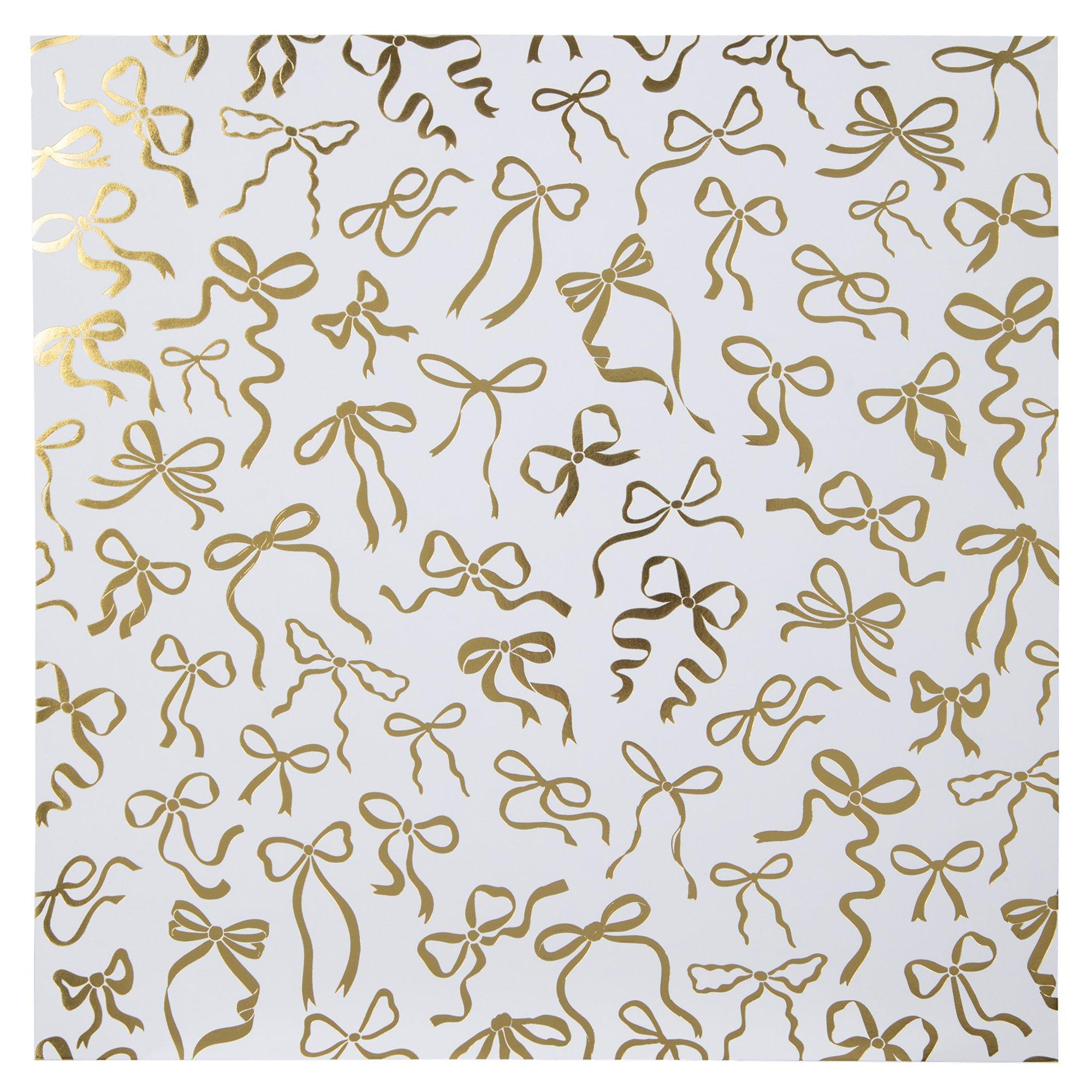 Bows Foil Scrapbook Paper - 12" x 12" | Hobby Lobby | 2561348