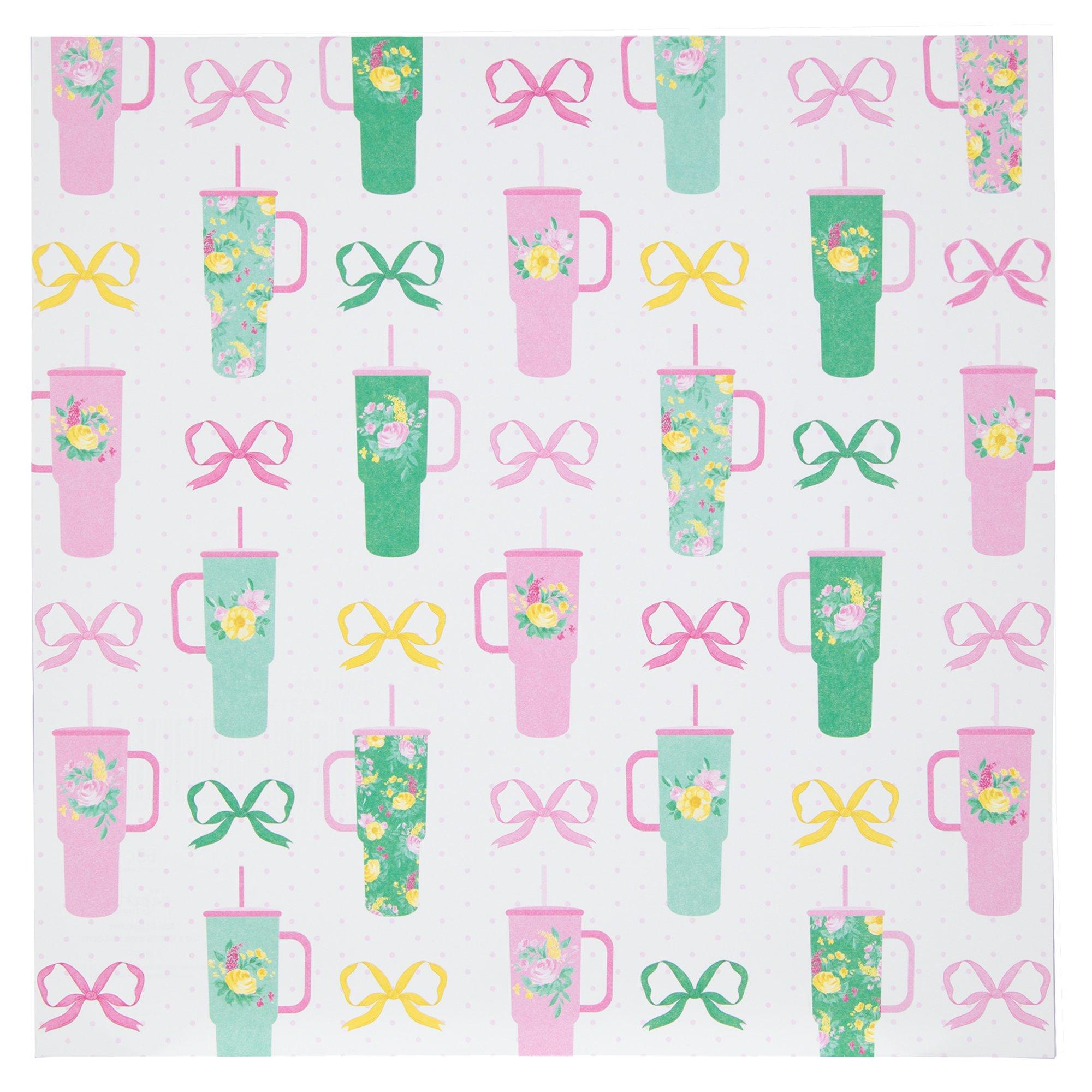 Tumblers & Bows Scrapbook Paper - 12" x 12" | Hobby Lobby | 2562114