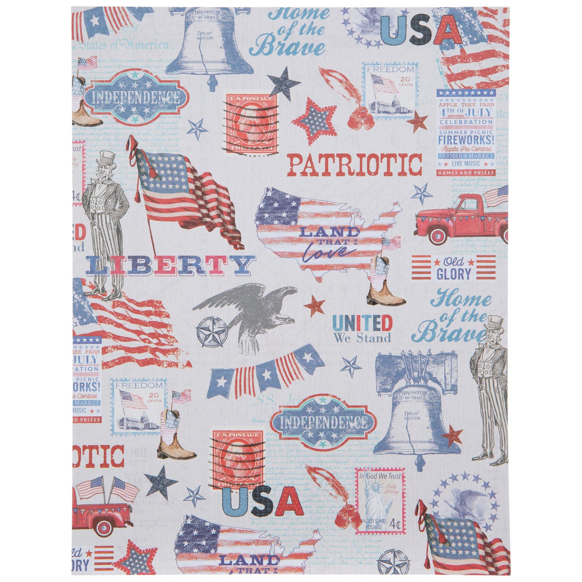 Vintage 4th Of July Scrapbook Paper - 8.5" x 11" | Hobby Lobby | 2562494