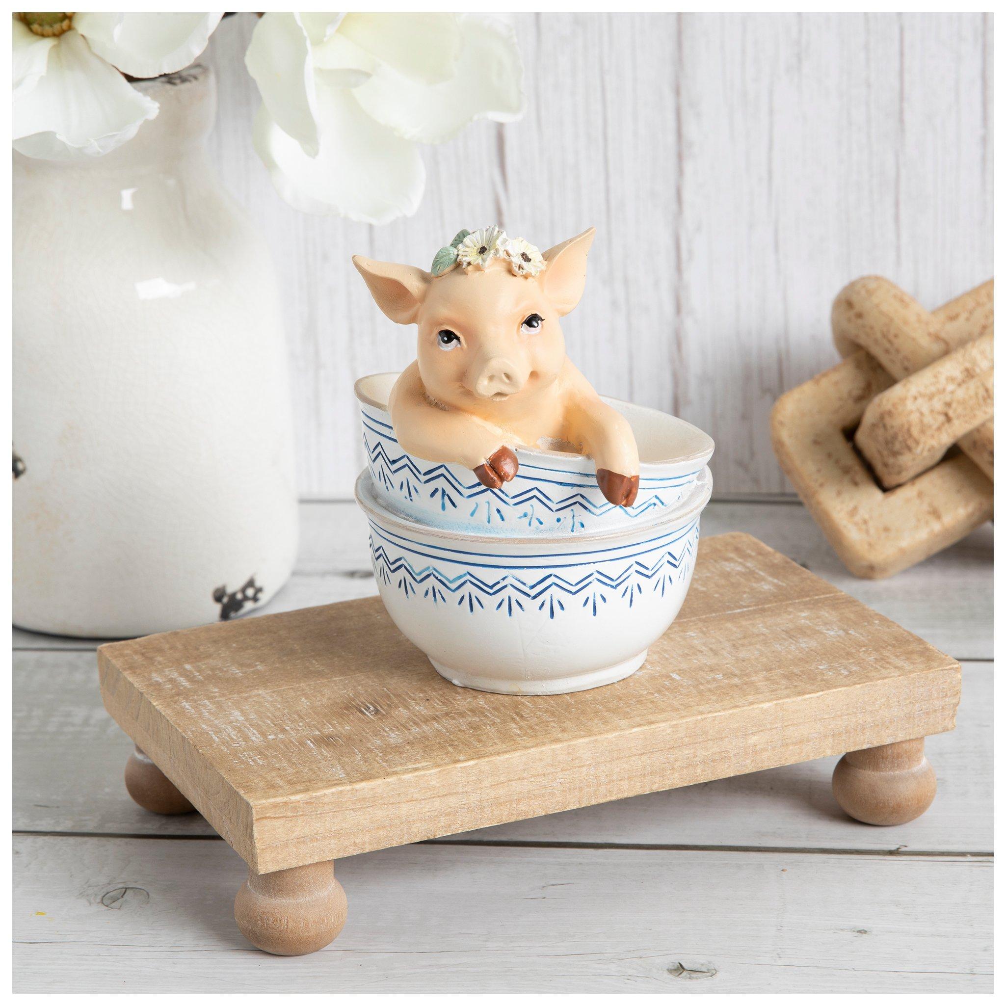 Pig Sitting In Cups Figurine | Hobby Lobby | 2563435