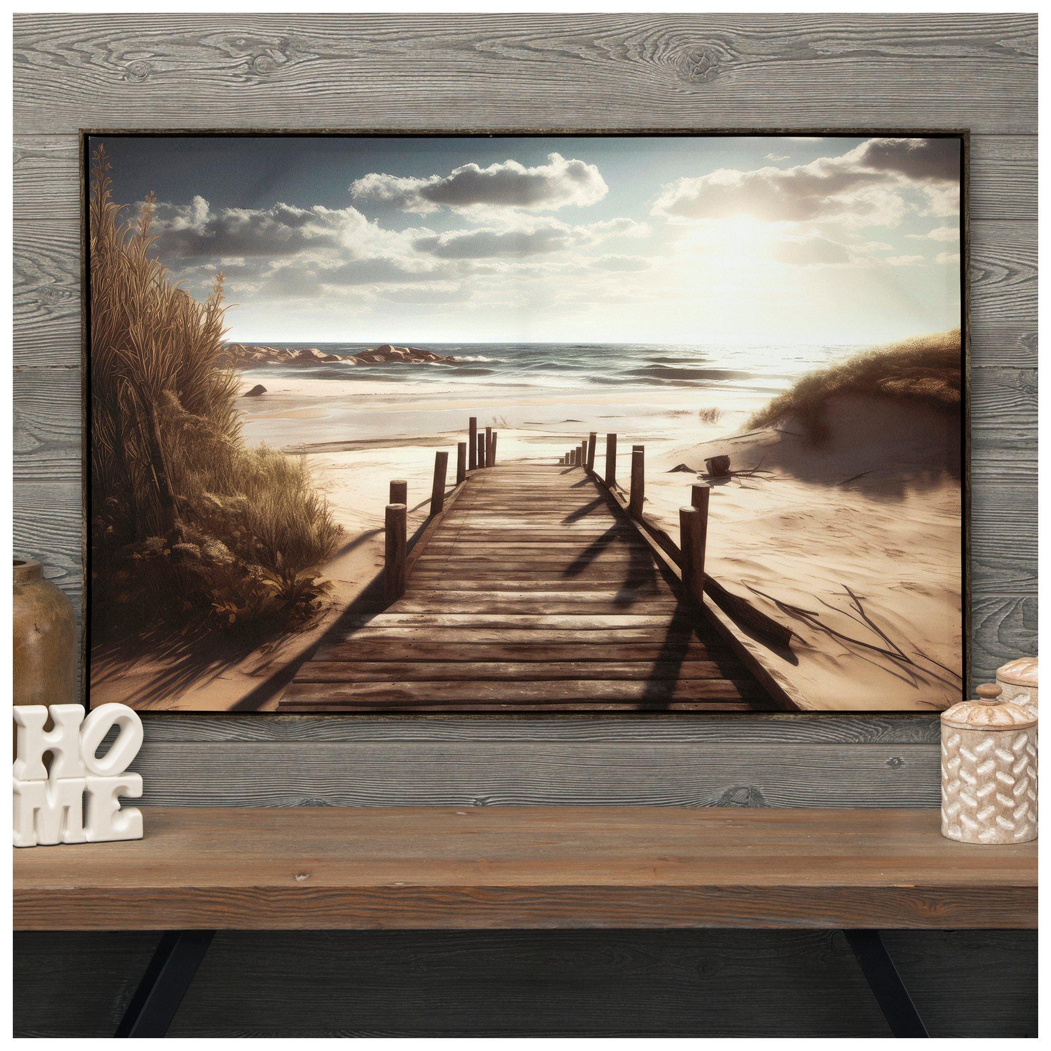 Beach Boardwalk Framed Canvas Wall Decor | Hobby Lobby | 2564698