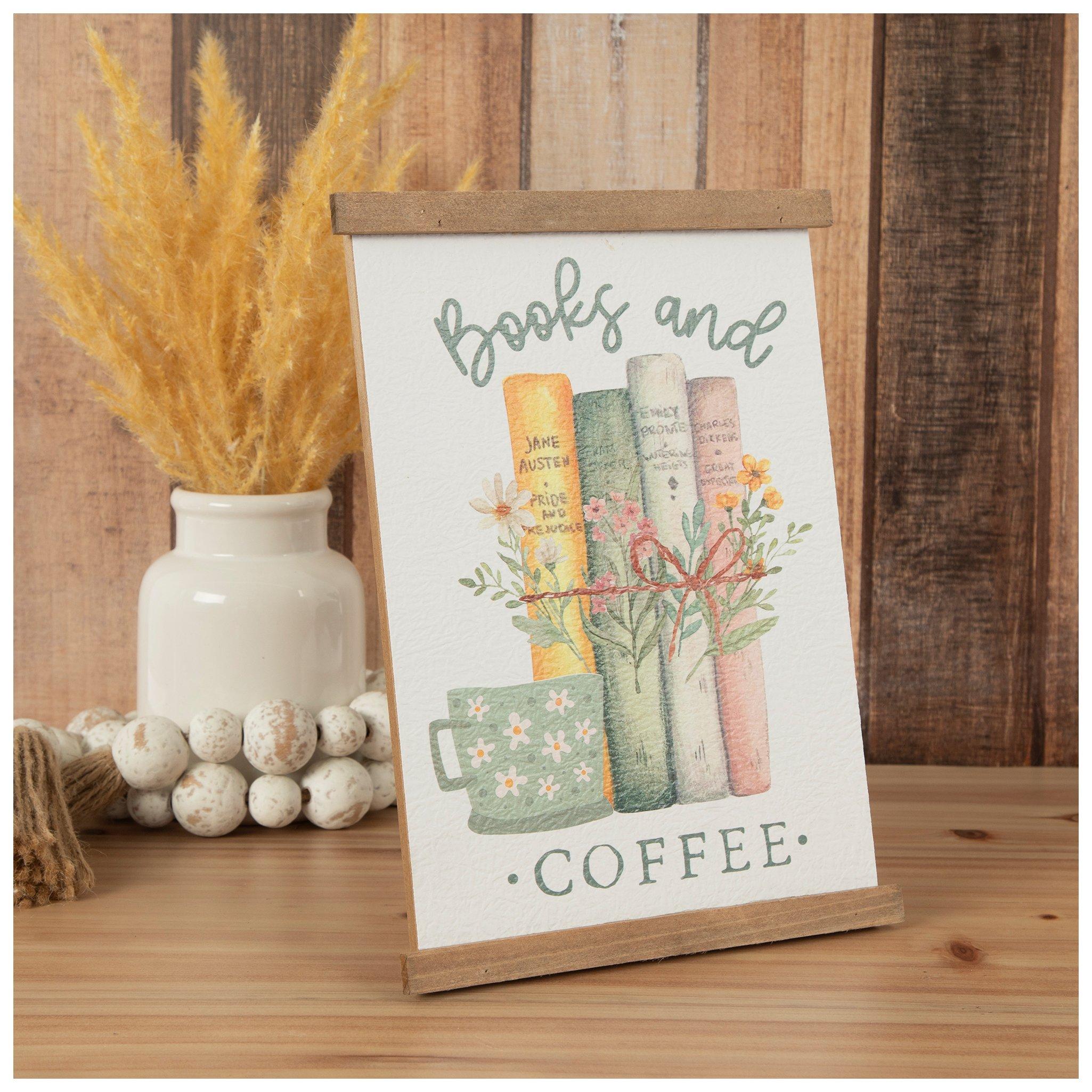 Books And Coffee Wood Decor | Hobby Lobby | 2565620