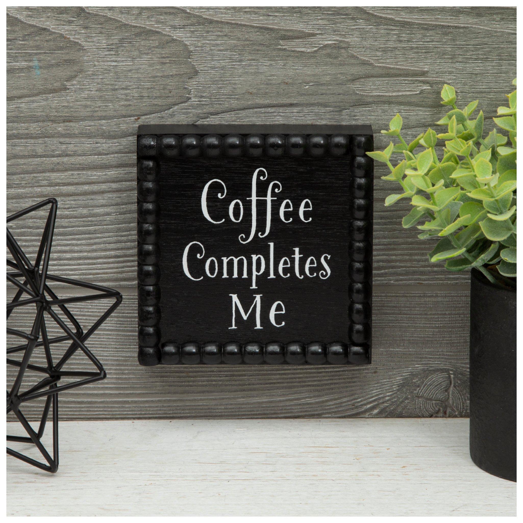 Coffee Completes Me Beaded Wood Decor | Hobby Lobby | 2569952