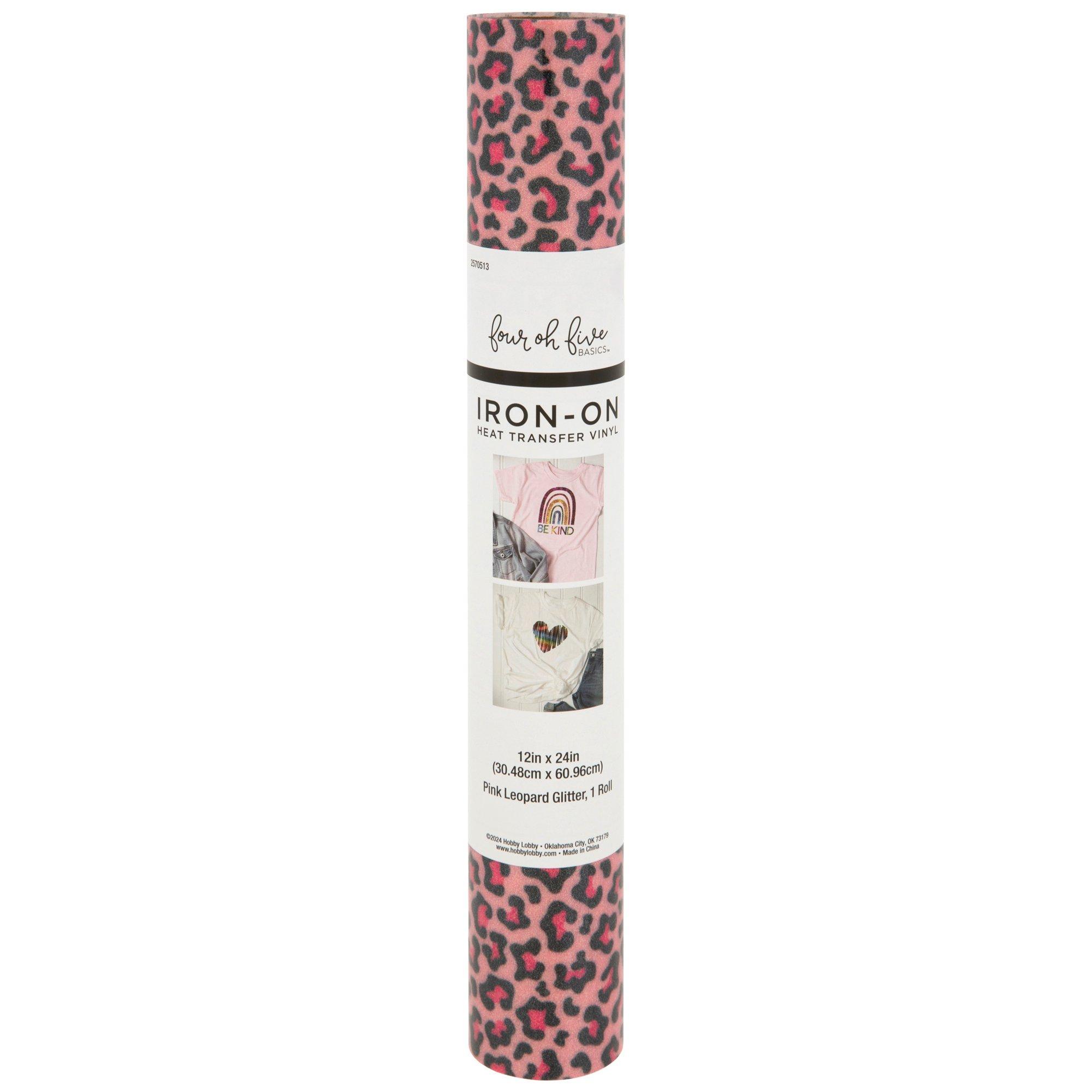 Pink Glitter Leopard Print Iron-On Vinyl | Hobby Lobby | 2570513