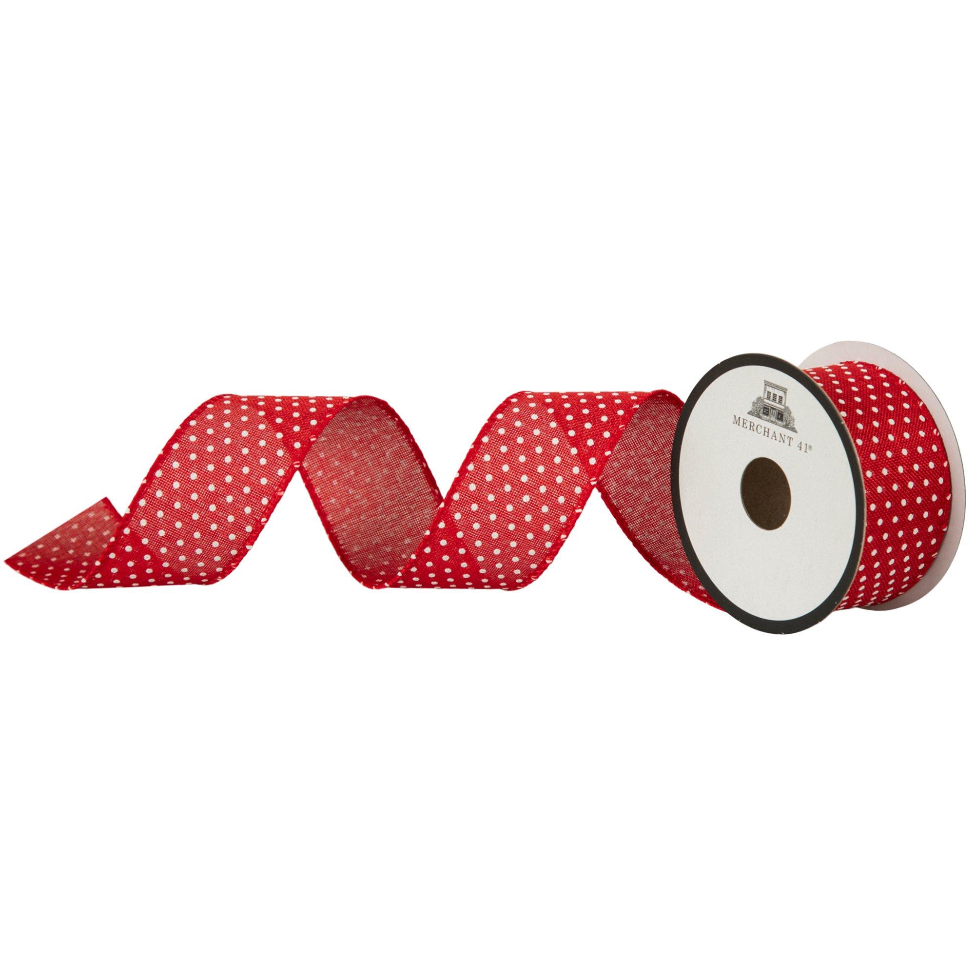 Polka Dot Burlap Ribbon - 1 1/2" | Hobby Lobby | 2571388